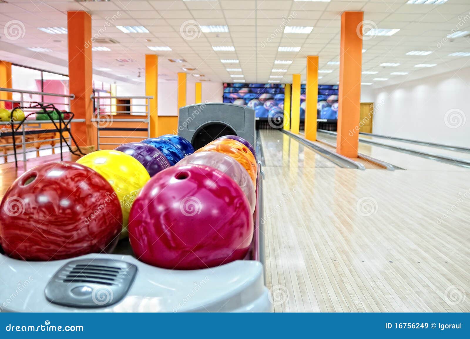 Bowling stock image. Image of sport, ball, interior, colour - 16756249