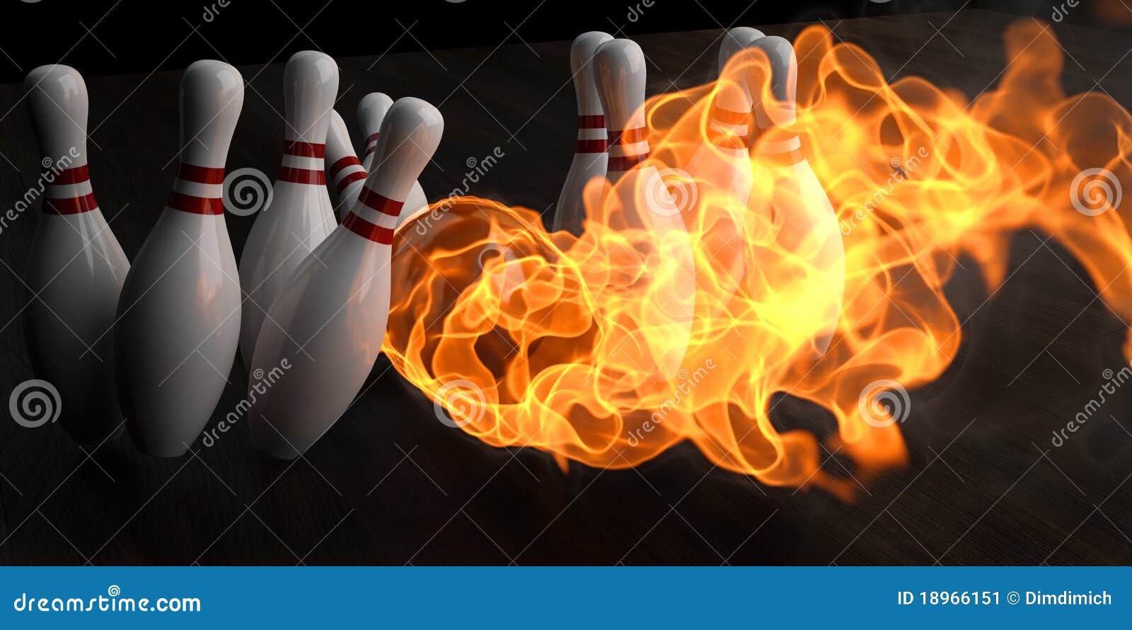 Flaming Bowling Ball Vector Illustration | CartoonDealer.com #70432258