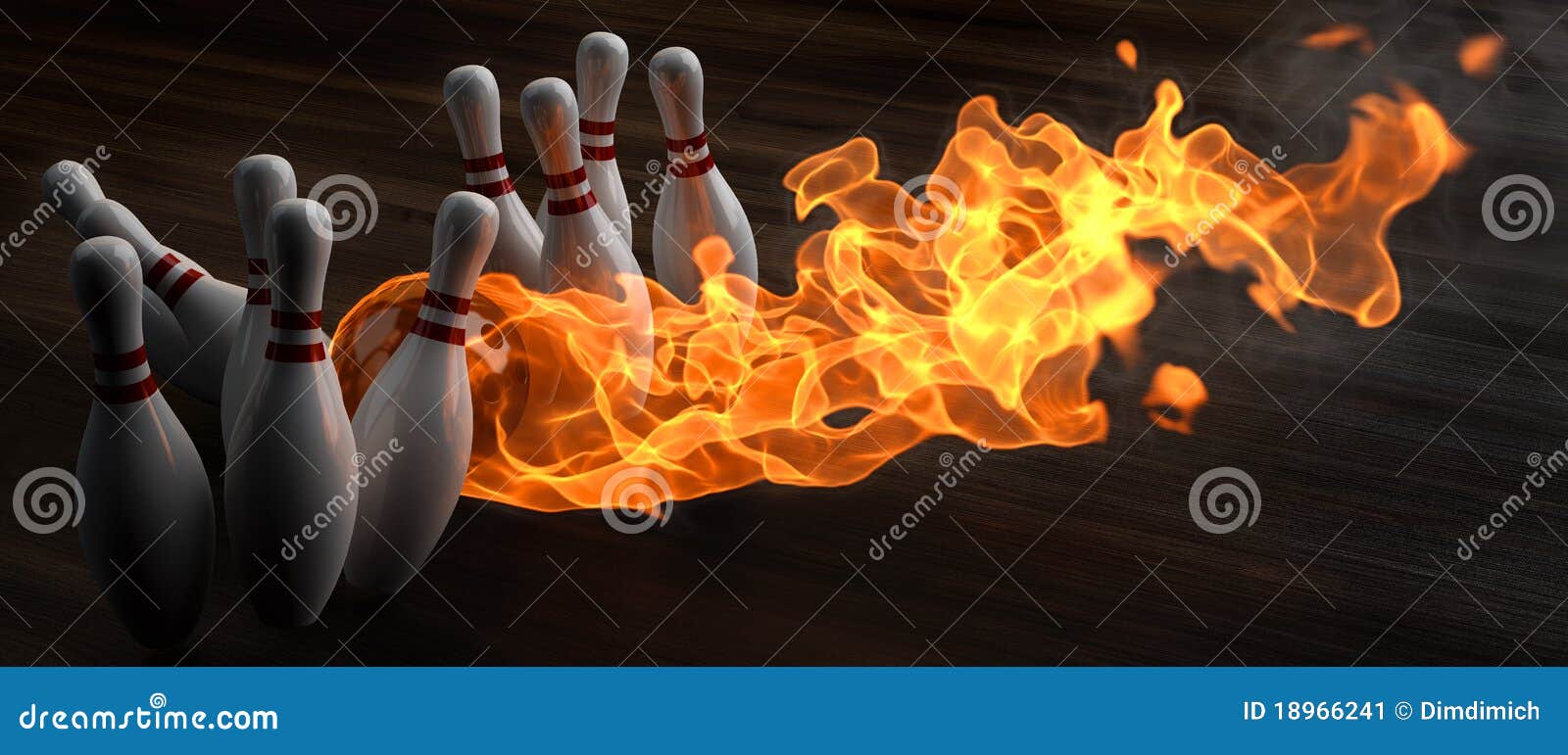 Flaming Bowling Ball Vector Illustration | CartoonDealer.com #70432258