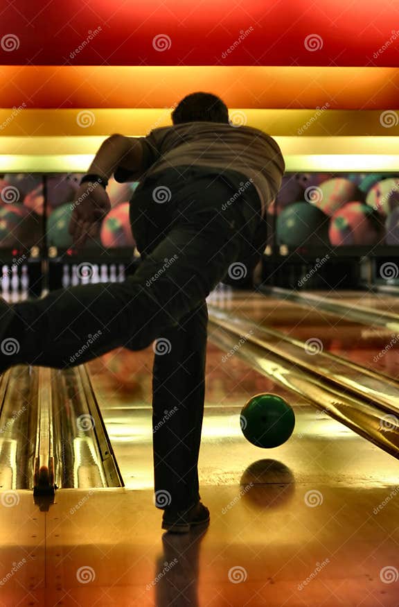 Bowling stock photo. Image of action, inside, alley, bowler - 658892