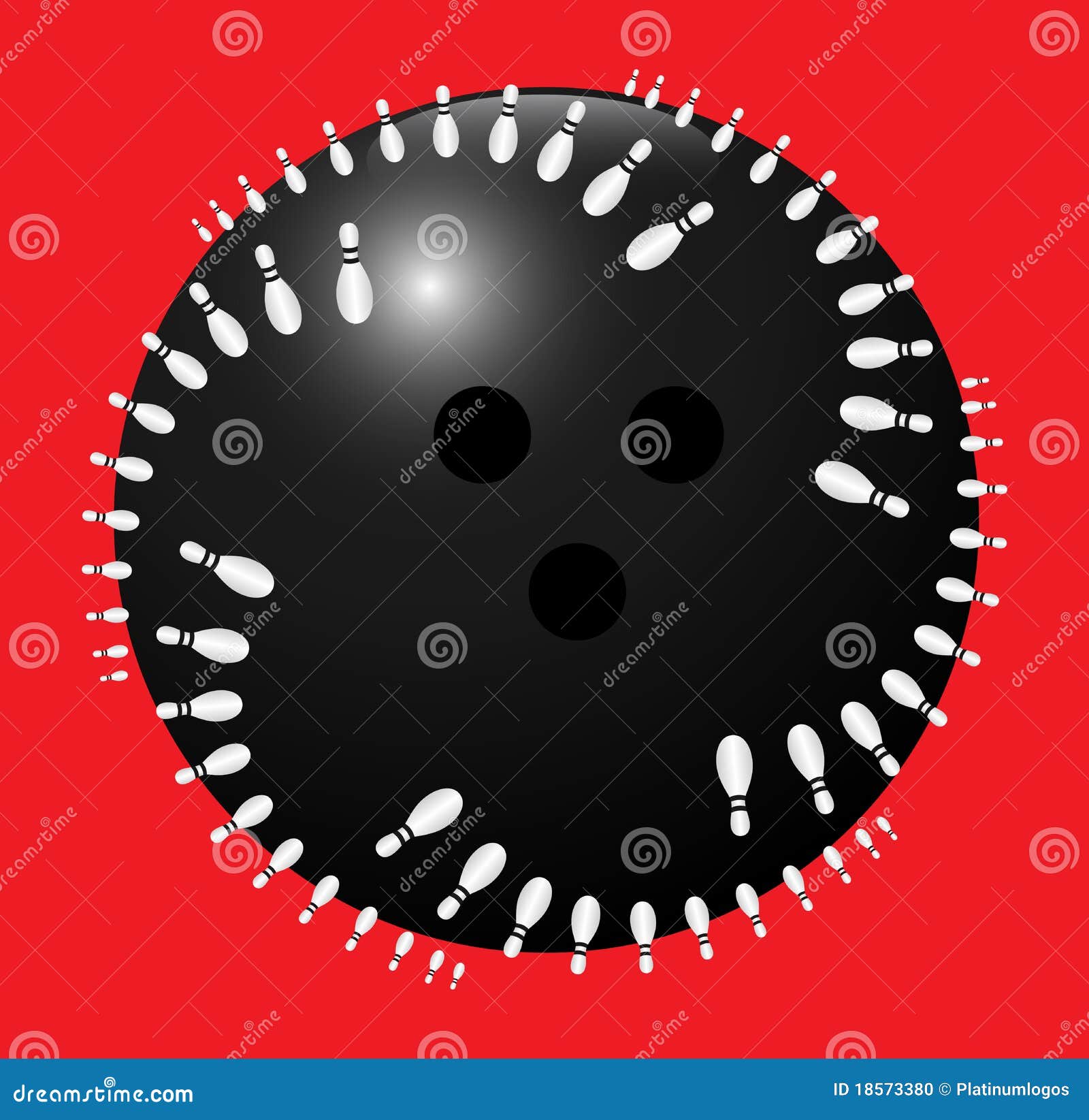 Bowling abstract stock illustration. Illustration of bowling - 18573380