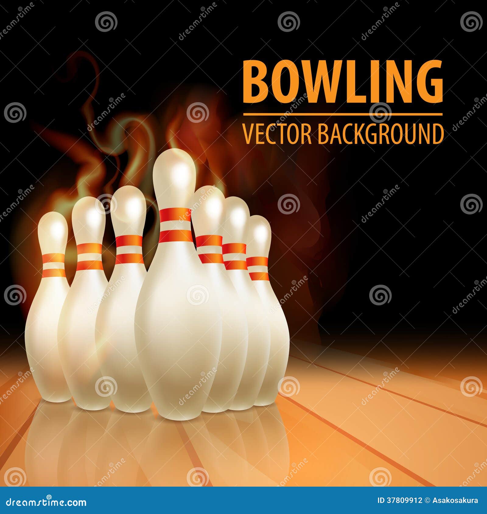 Bowling Background Royalty-Free Stock Photography | CartoonDealer.com ...