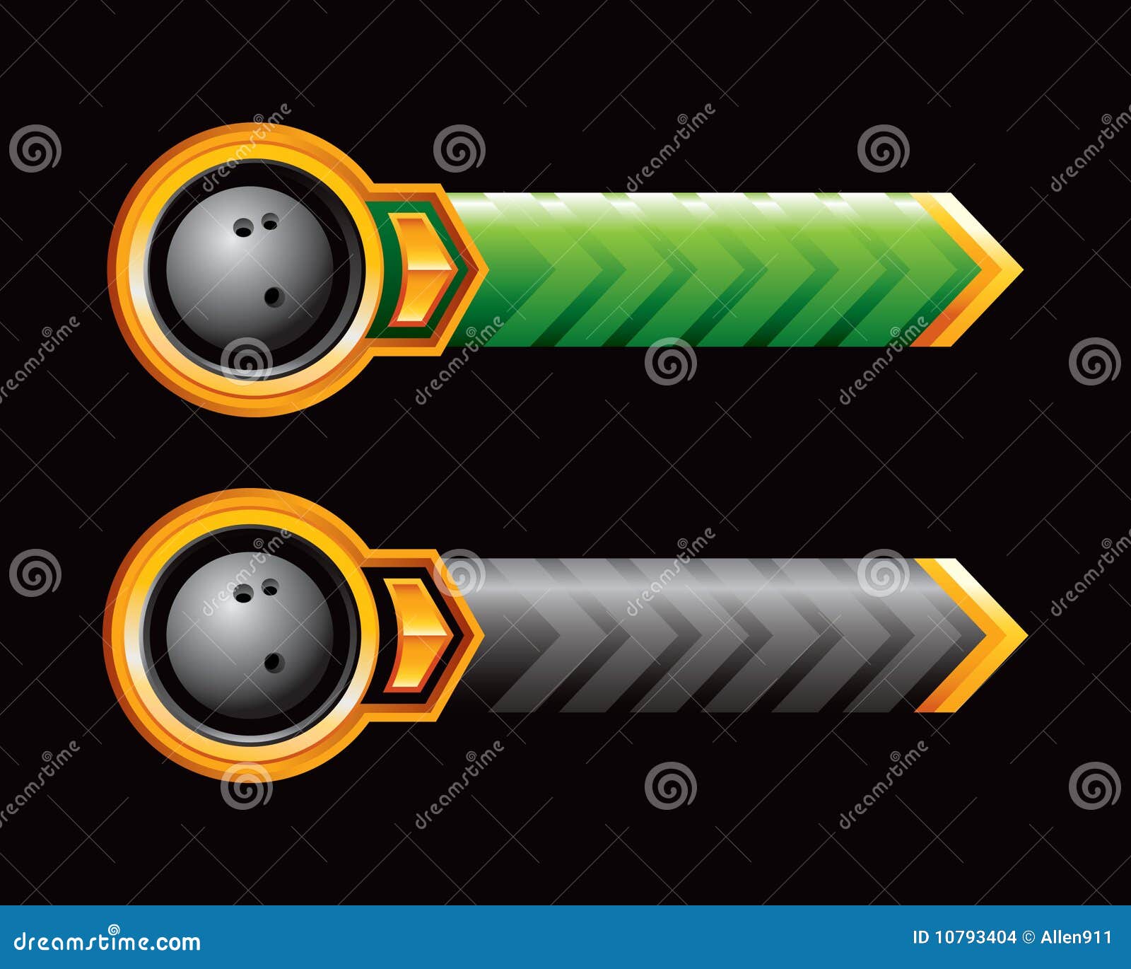 Bowling ball on arrows stock vector. Illustration of clip - 10793404