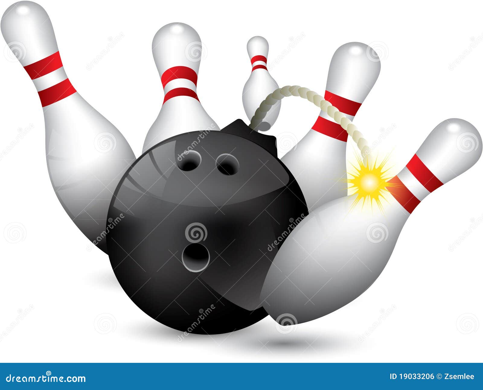 Bowling ball bomb stock vector. Illustration of bowling - 19033206