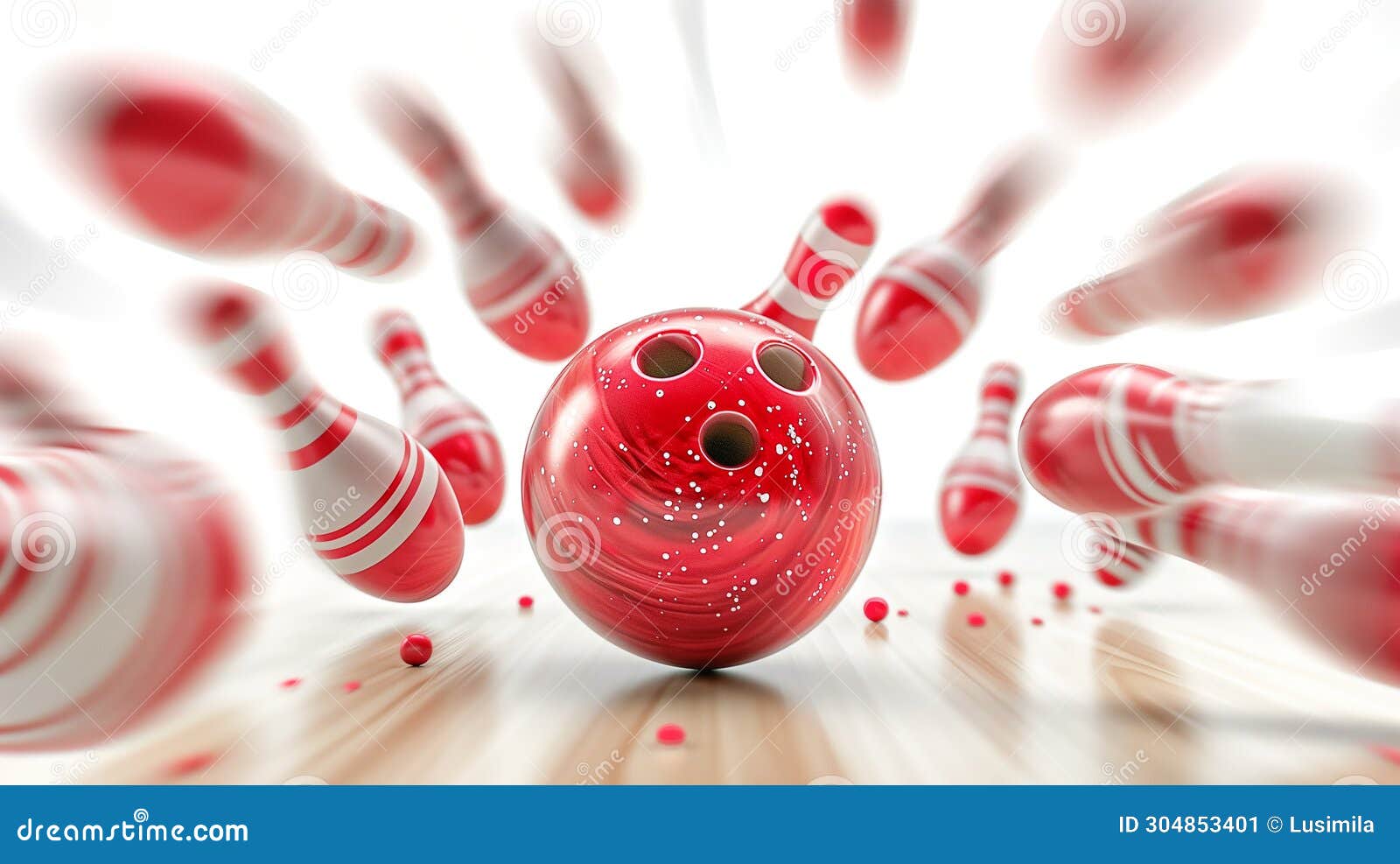 Bowling ball hitting pins stock illustration. Illustration of equipment ...