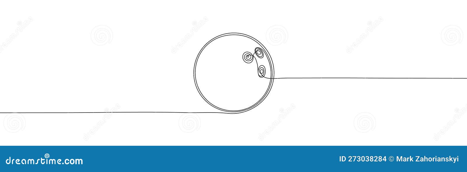 Bowling Ball One Line Art. Continuous Line Drawing Of Ball Vector ...