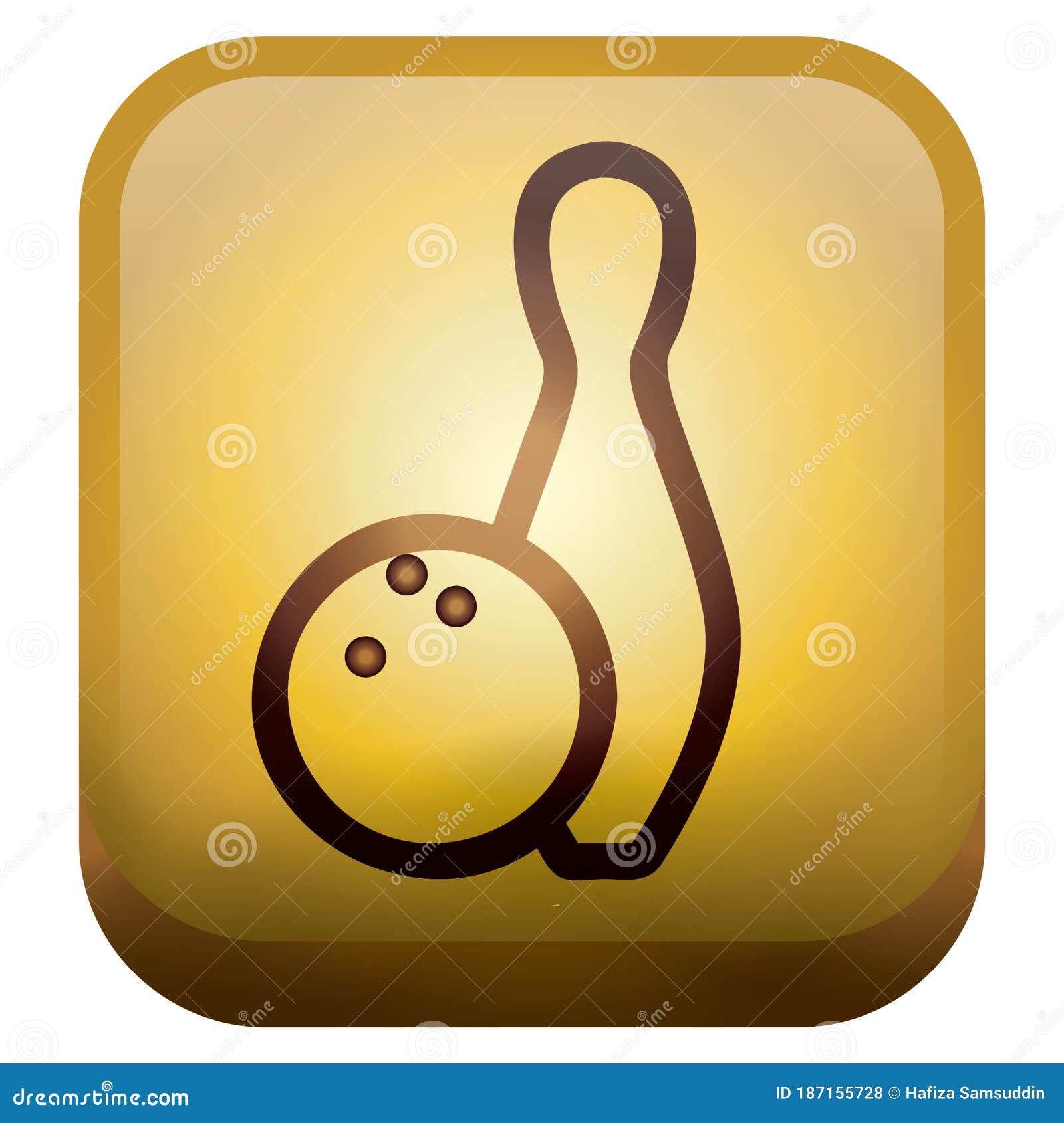 Bowling Ball and Pin. Vector Illustration Decorative Design Stock ...
