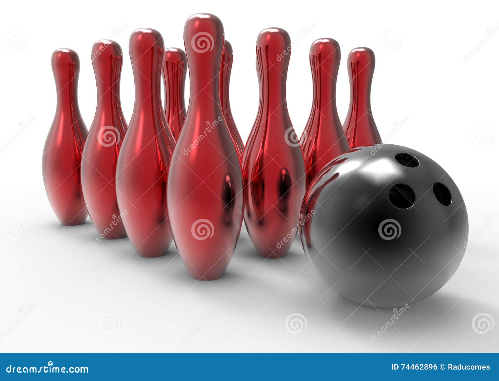 Bowling ball and pins stock illustration. Illustration of bowling ...