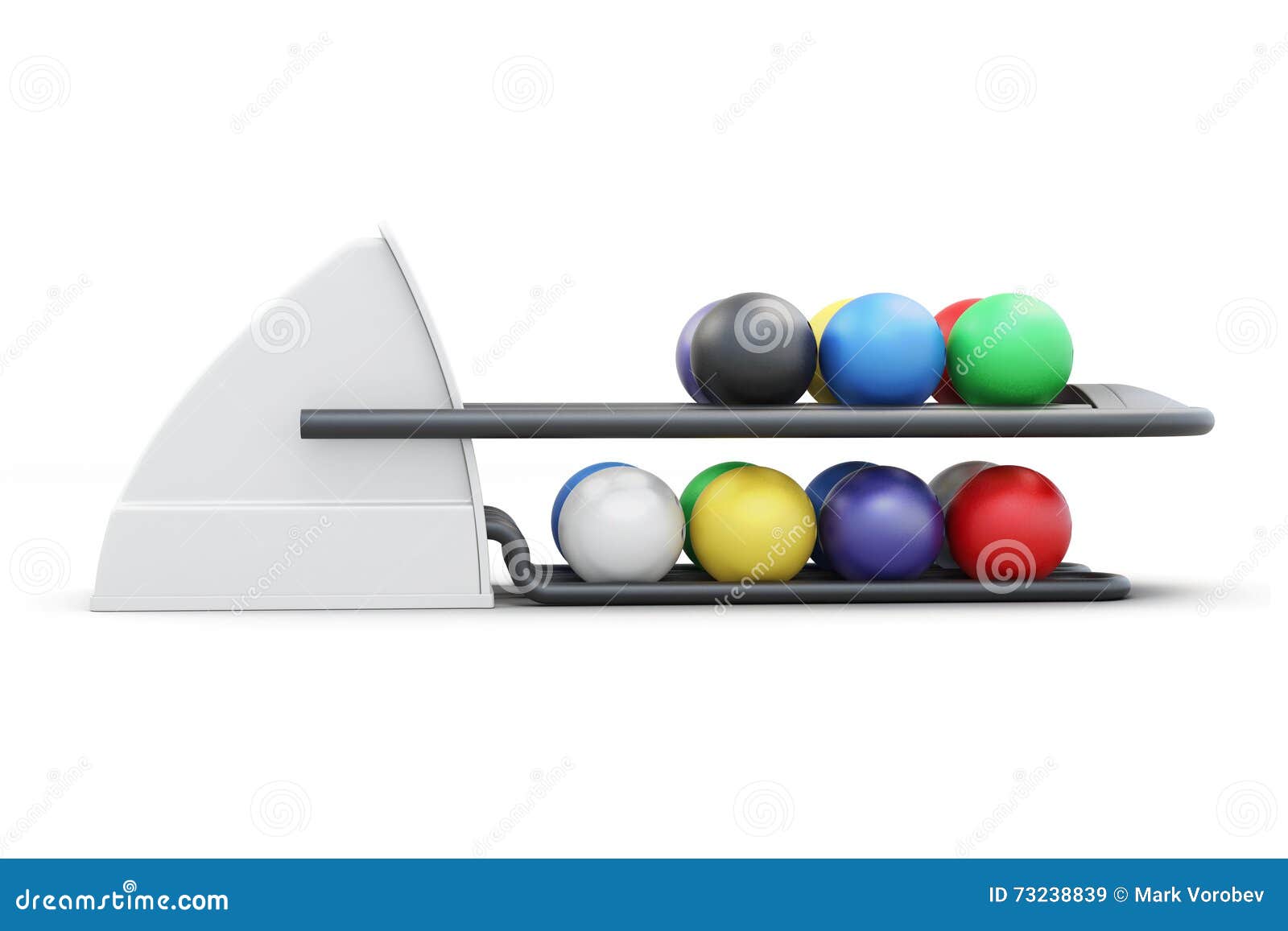 Bowling Ball Return System Side View on a White Backgro Stock ...