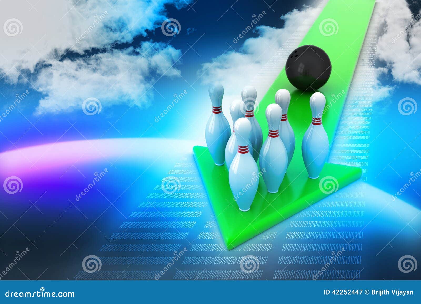 Bowling Ball Target Concept Stock Illustration - Illustration of ...