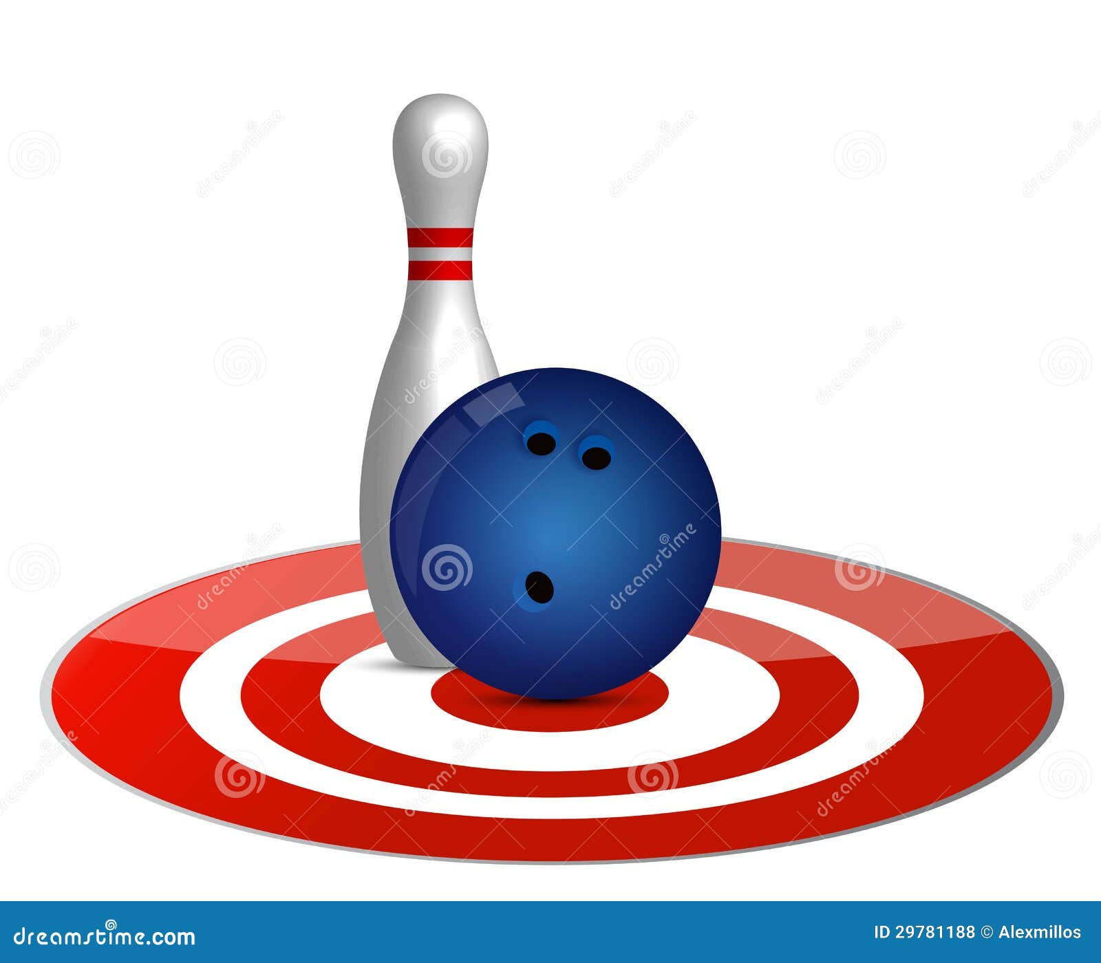 Bowling Ball Target Concept Stock Illustration - Illustration of ...