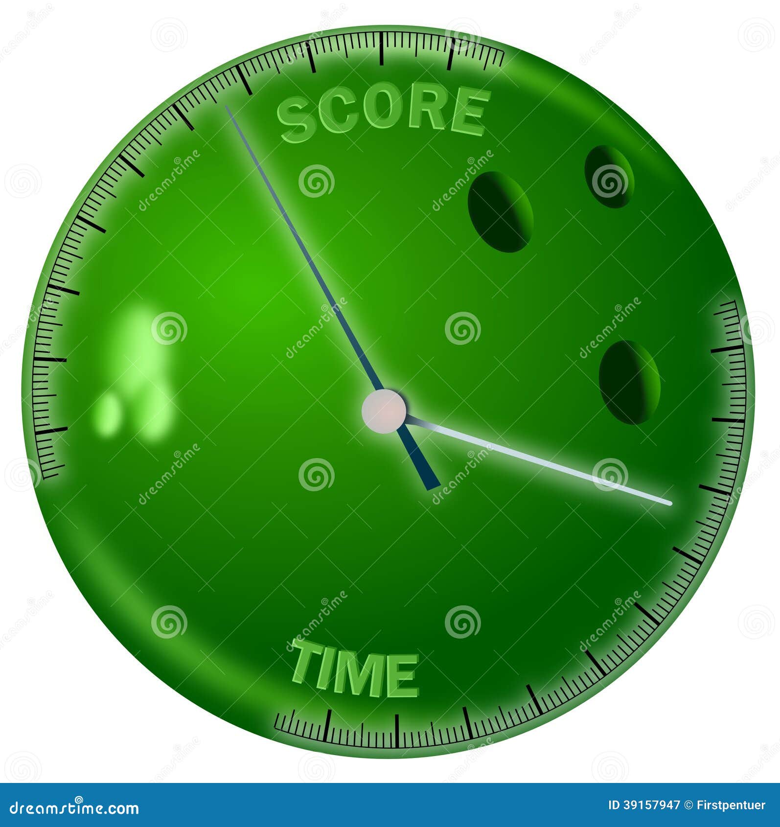 Bowling Ball with Time and Score Scales Stock Illustration ...
