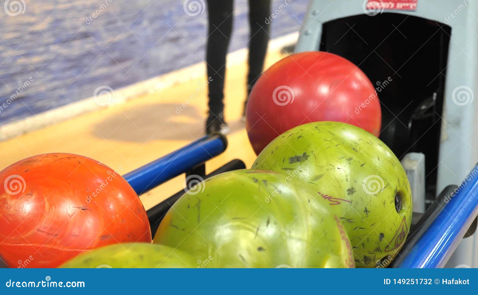 Bowling Balls in Different Colors Stock Photo - Image of game, infoor ...