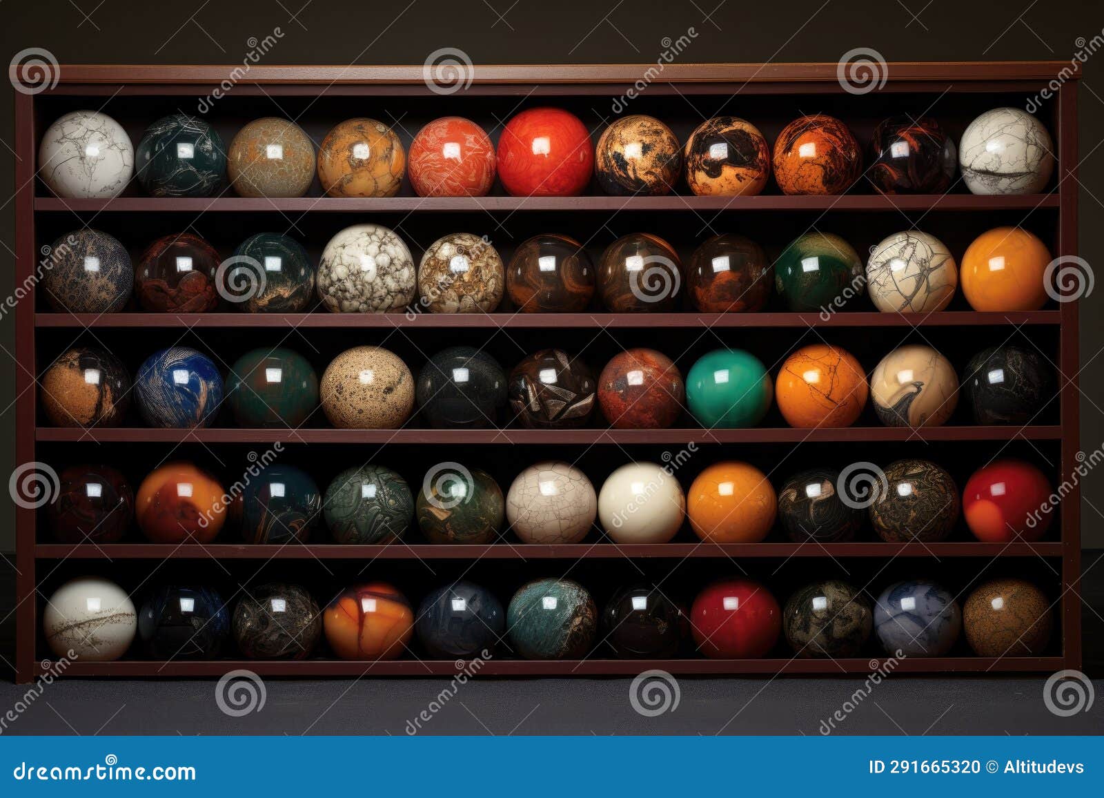 Bowling Balls Neatly Arranged in a Rack Stock Photo - Image of ...
