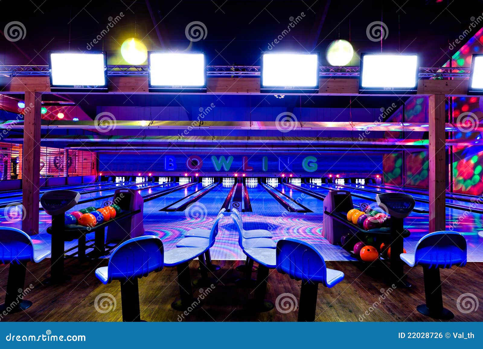 Bowling center stock photo. Image of sports, event, ball - 22028726