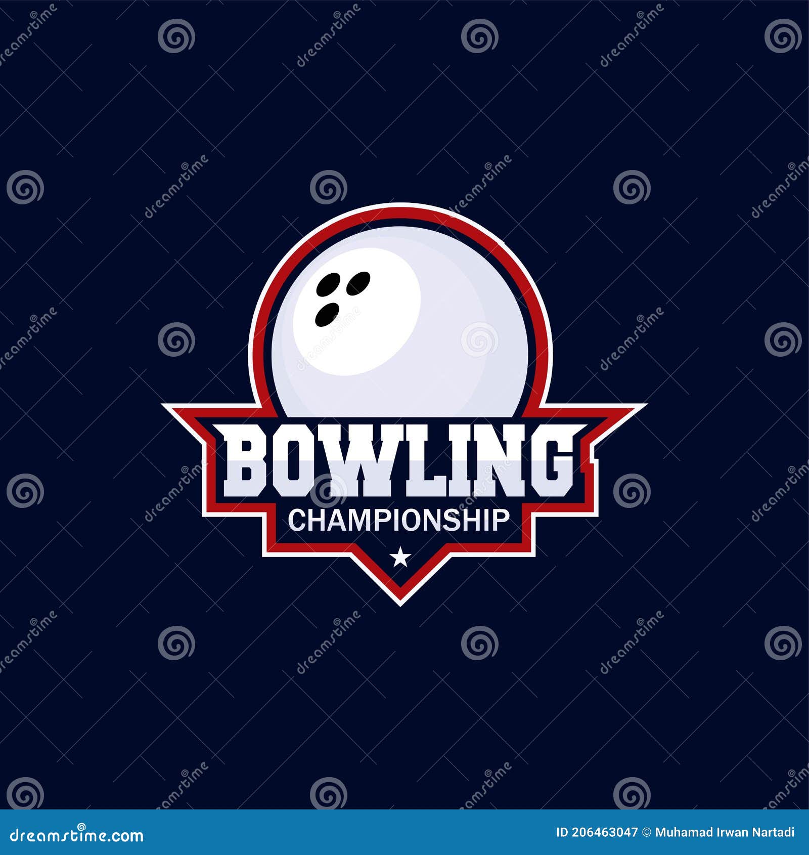 Bowling Championship Logo Design Vector Graphics | CartoonDealer.com ...