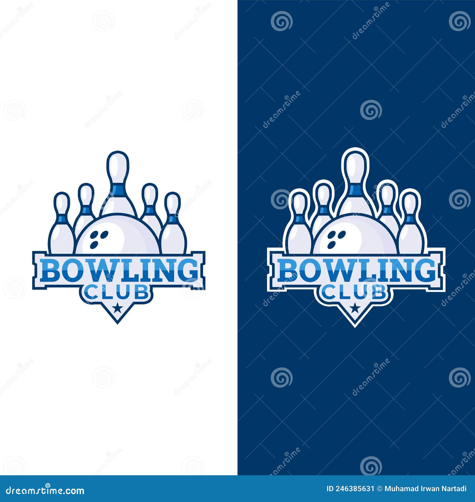 Bowling Club Badge, Emblem. Vector Icon Logo Template Stock Vector ...