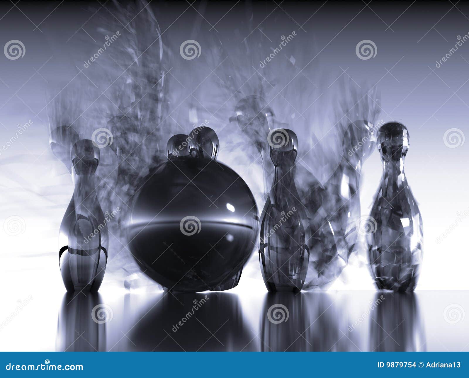 Bowling crash stock illustration. Illustration of ball - 9879754