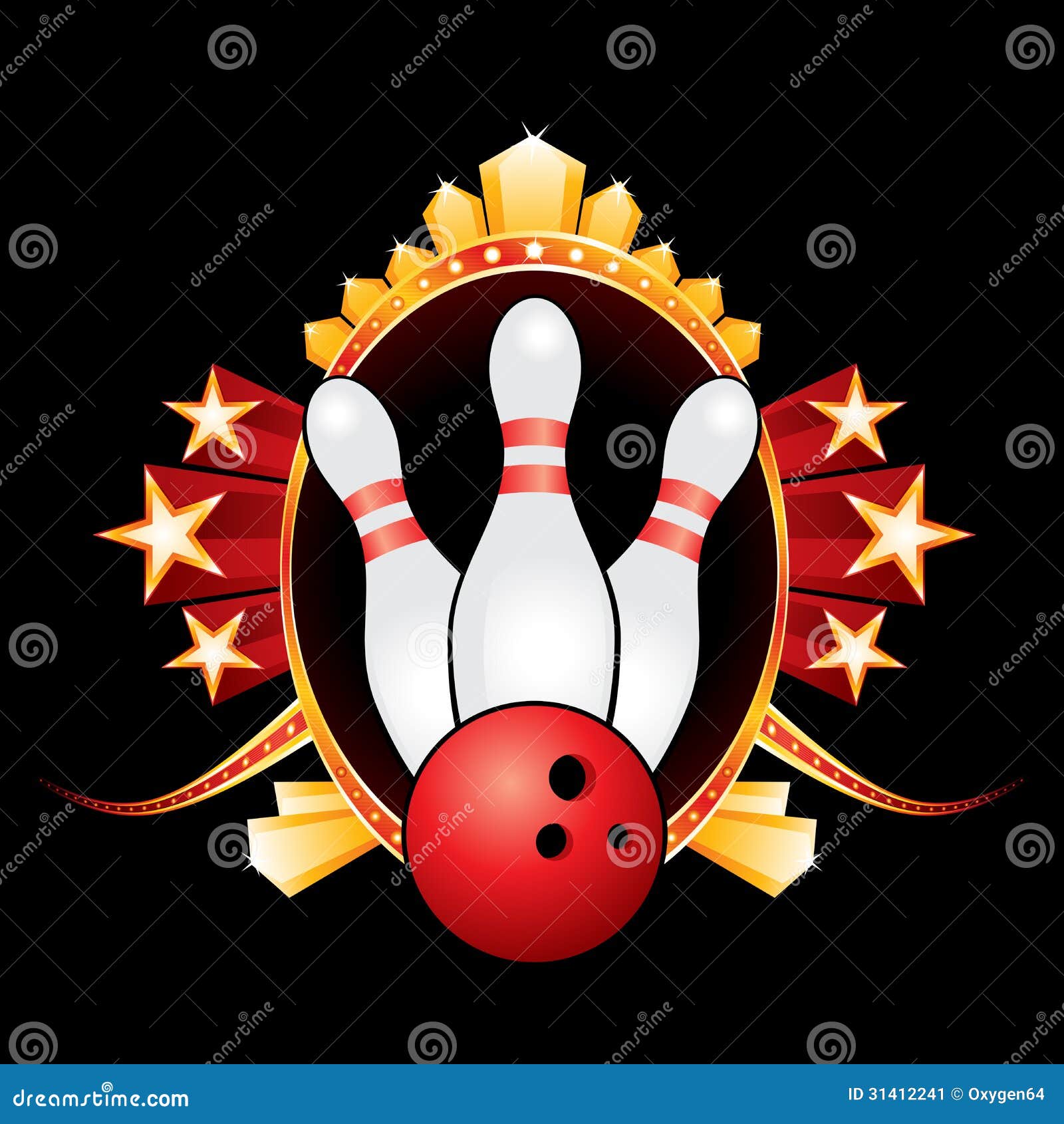 Bowling design stock vector. Illustration of sport, concept - 31412241