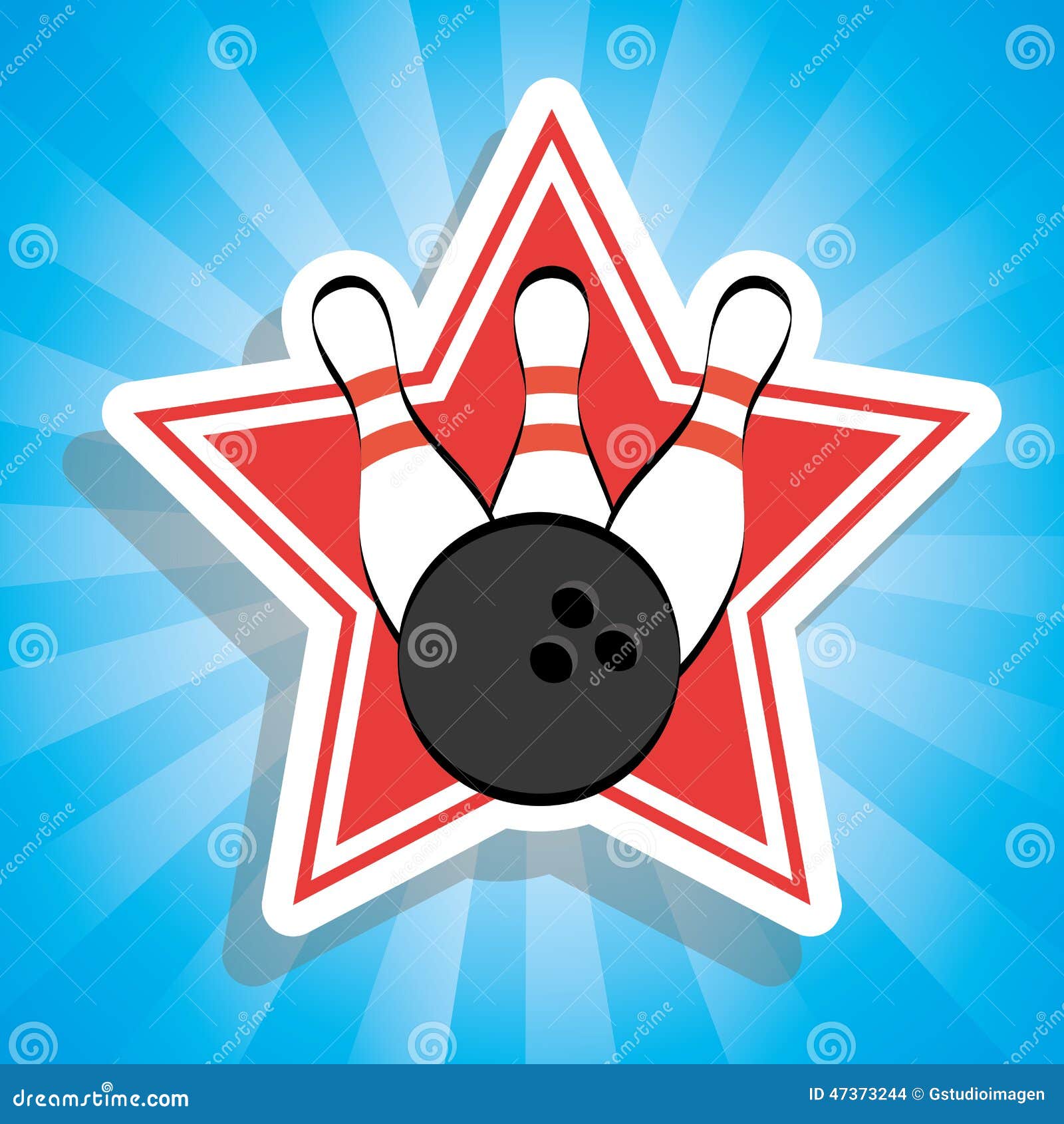 Bowling design stock vector. Illustration of score, game - 47373244