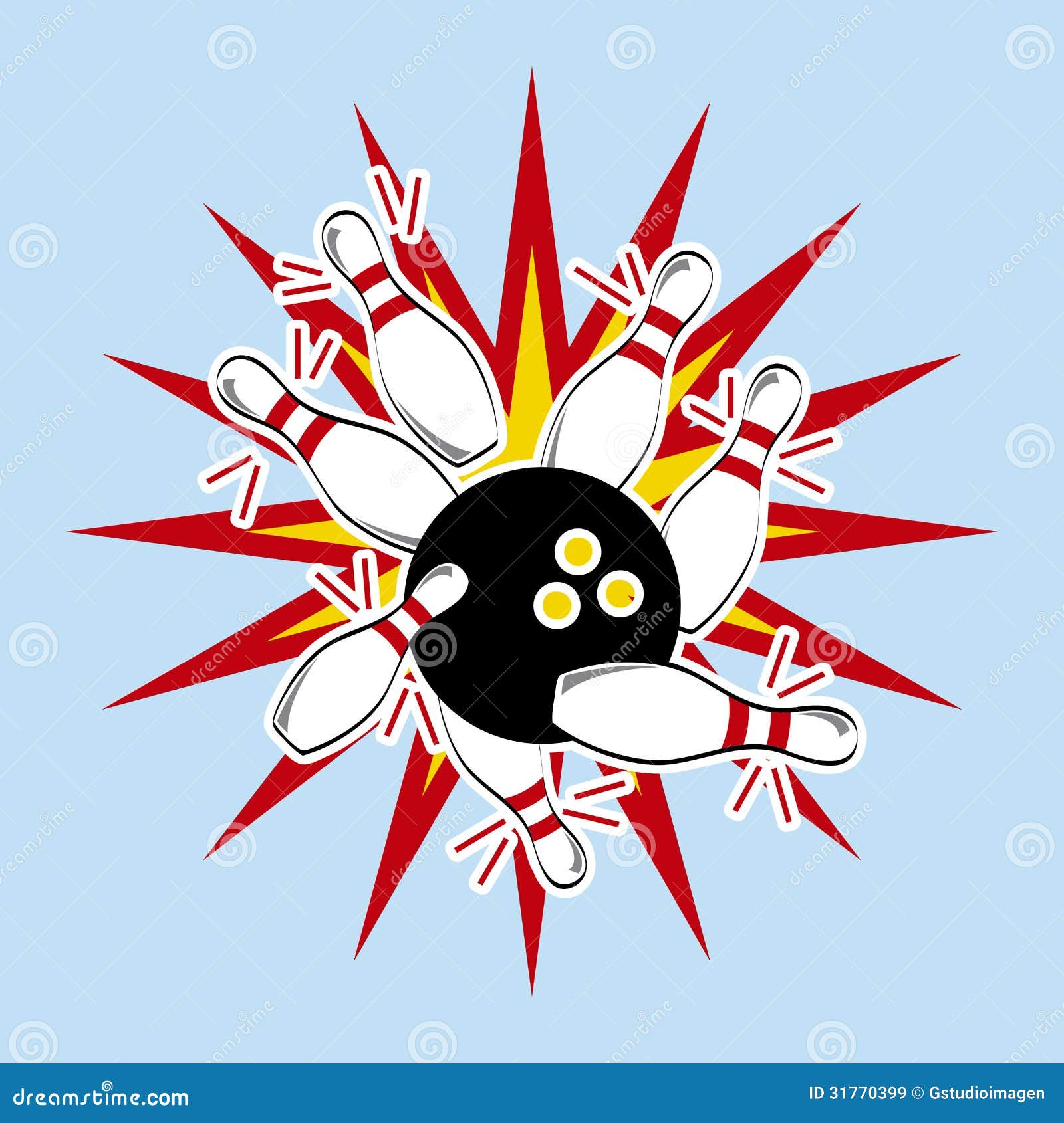 Bowling design stock vector. Illustration of lane, bowling - 31770399