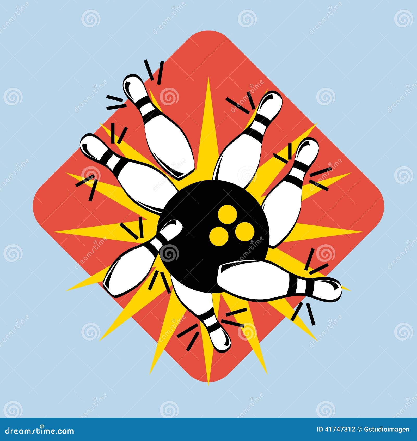 Bowling design stock vector. Illustration of strike, trainning - 41747312