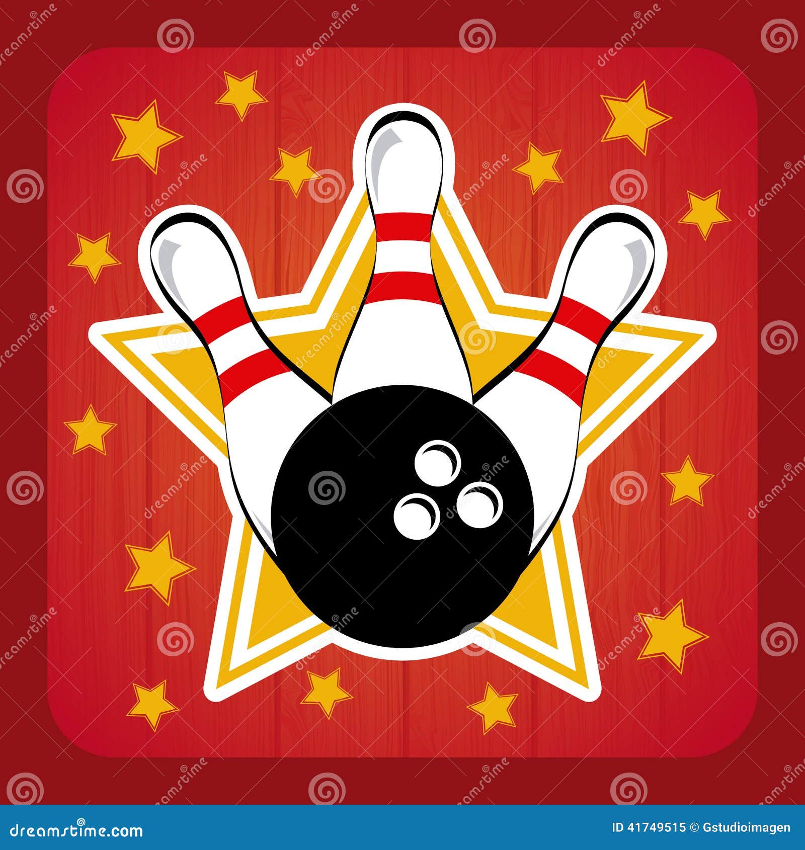Bowling design stock vector. Illustration of symbol, vector - 41749515