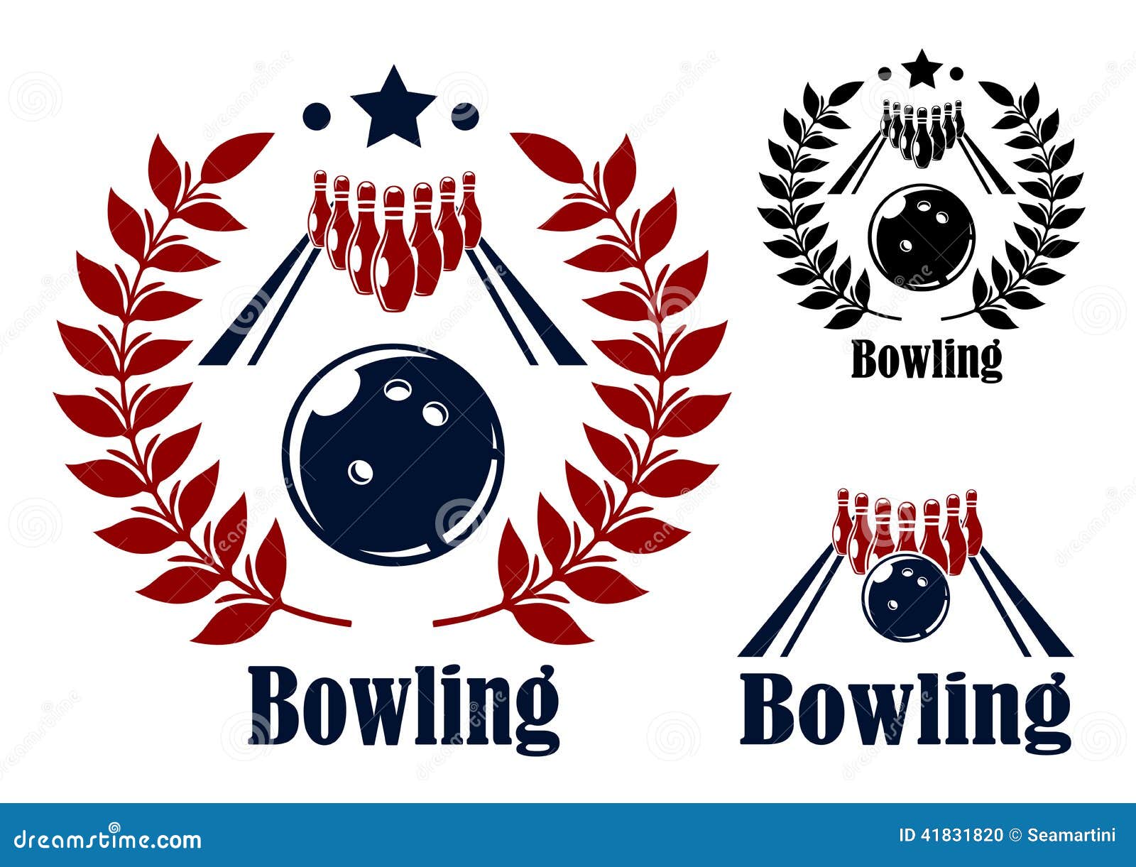 Bowling Emblems and Symbols Stock Vector - Illustration of color ...