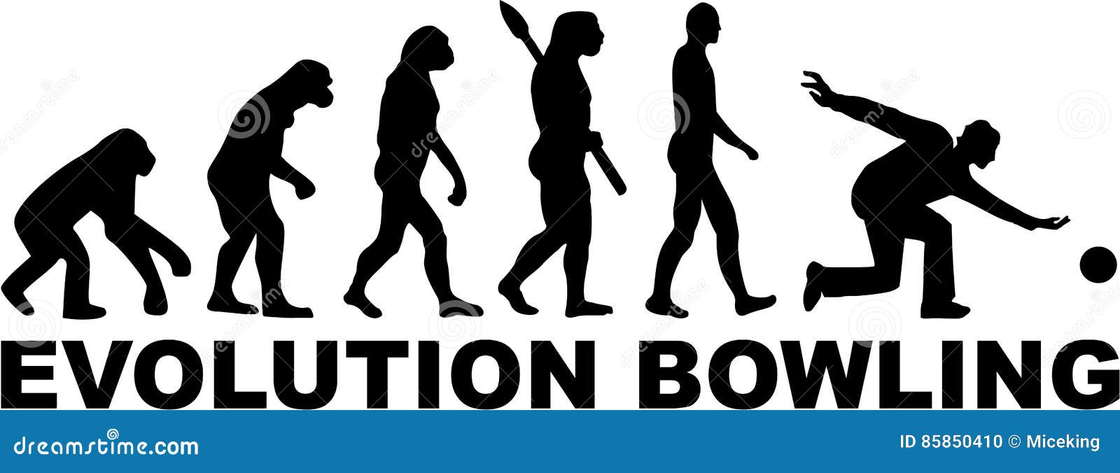 Bowling Evolution stock vector. Illustration of spare - 85850410
