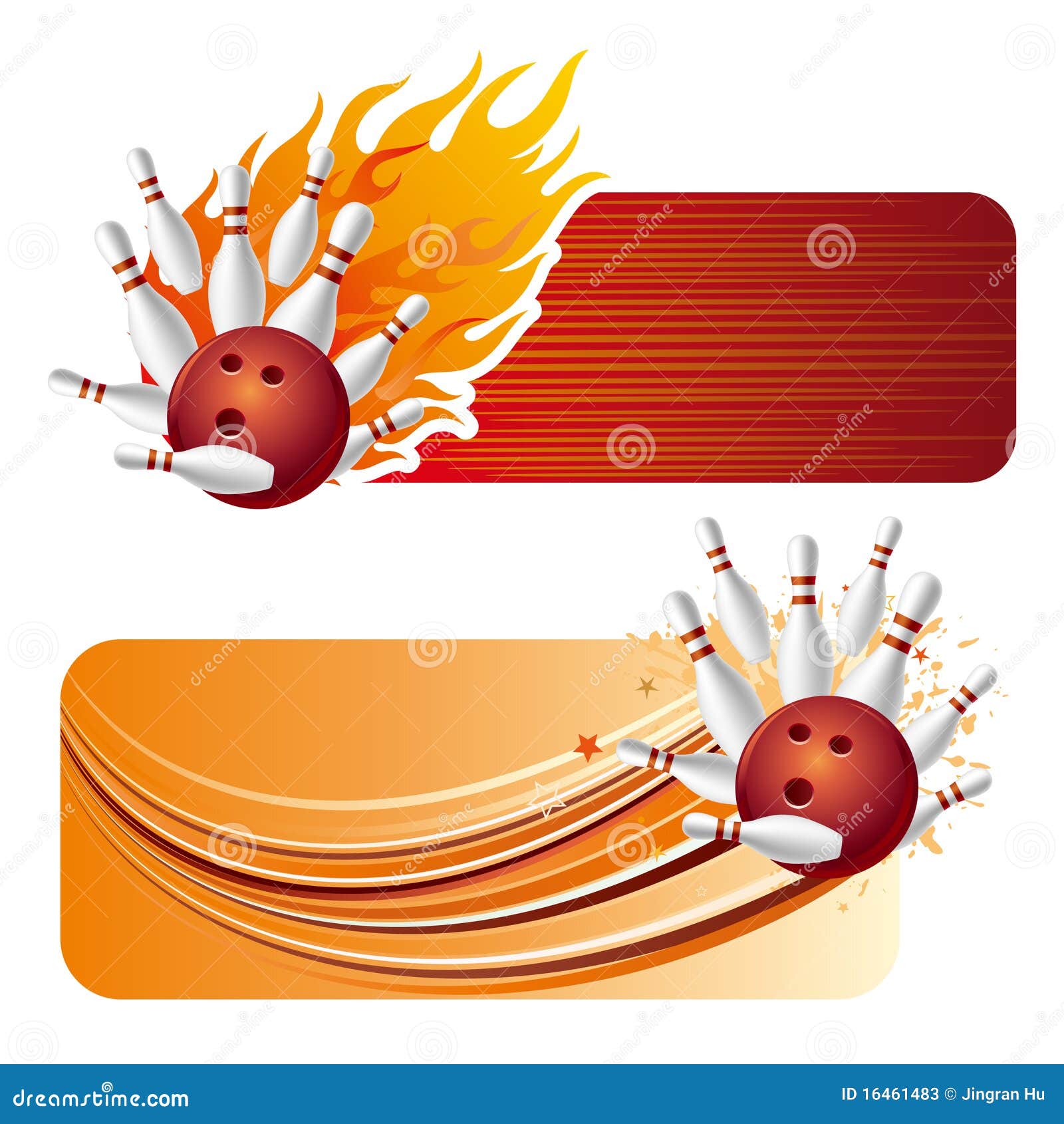 Bowling with flames stock vector. Illustration of fire - 16461483