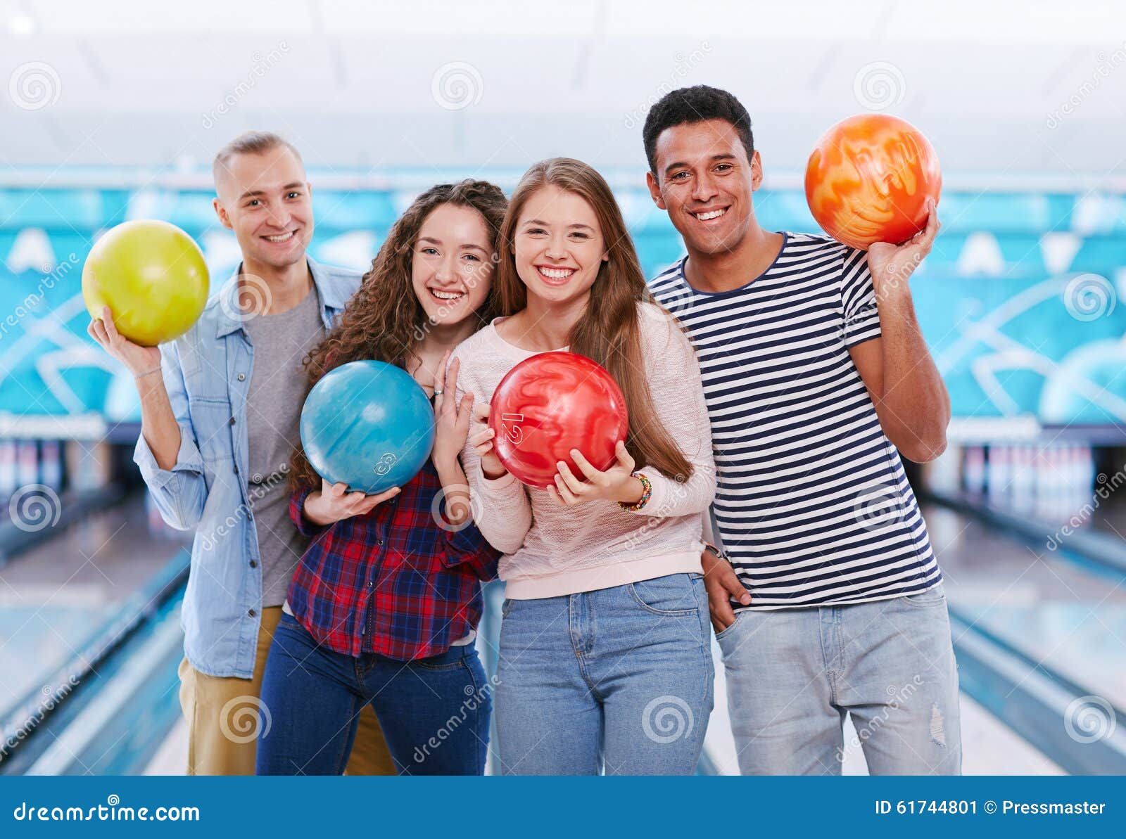 Bowling fun stock image. Image of active, activity, group - 61744801