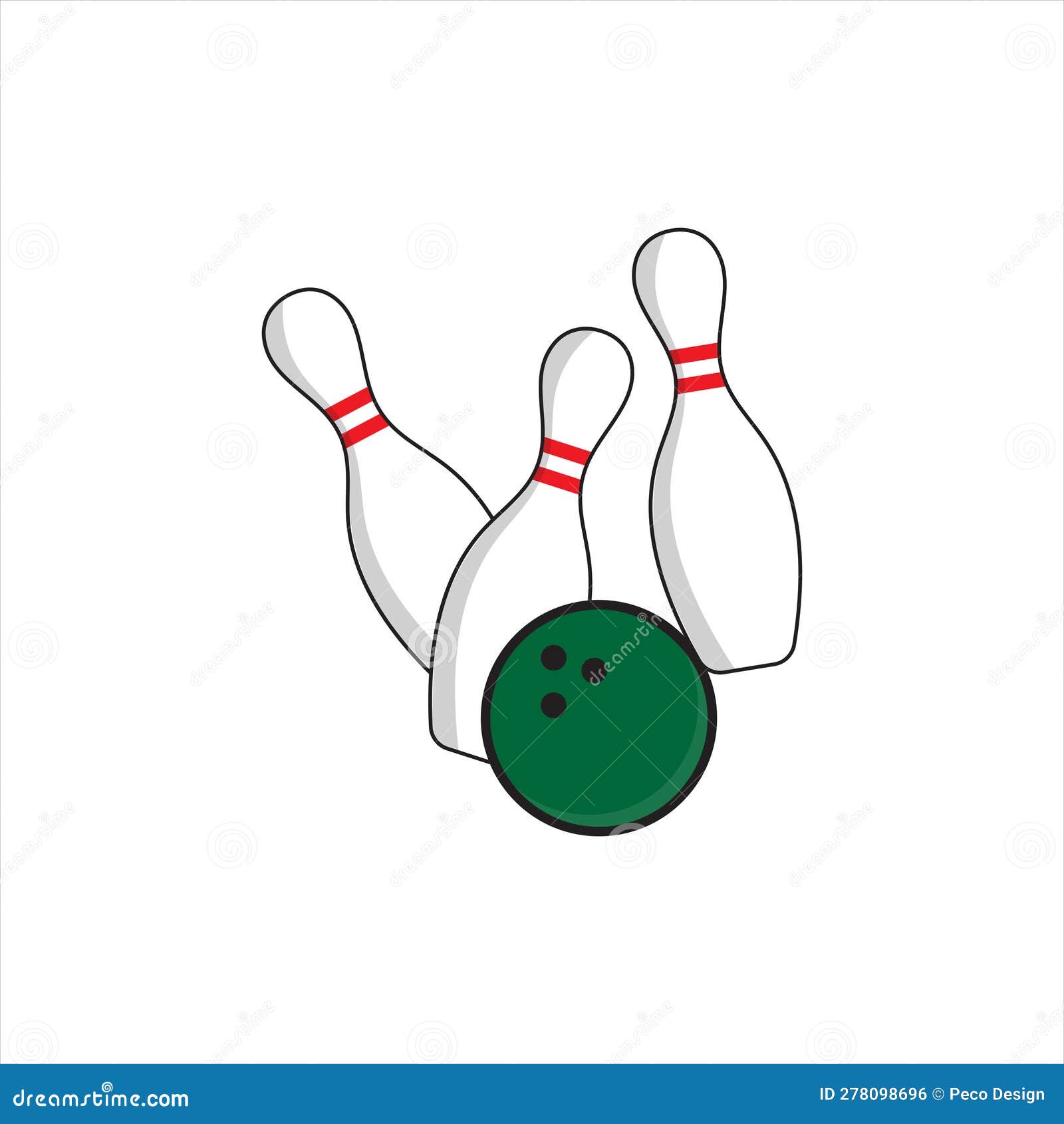 Bowling Game Concept stock vector. Illustration of bowl - 278098696