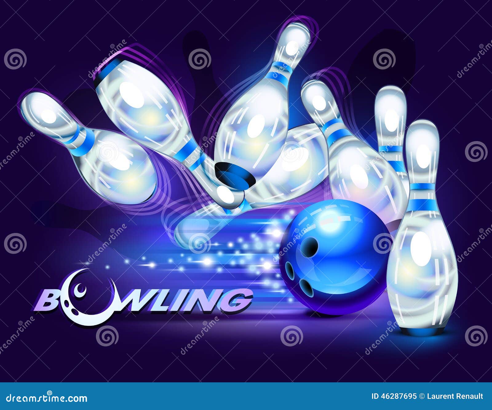 Bowling Game Certificate Diploma With Golden Cup Set Vector. Sport ...