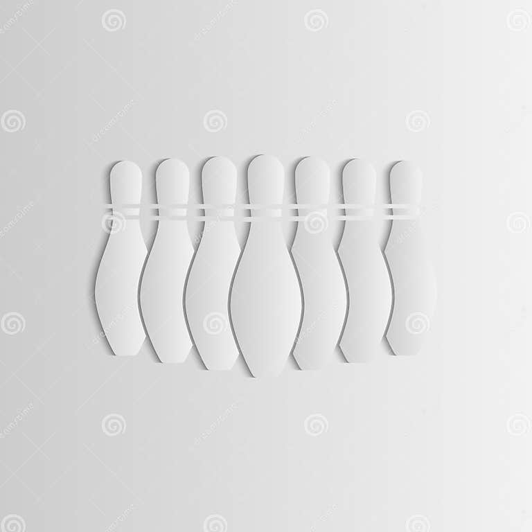 Bowling Game Shadow Simple Vector Modern Icon Design Illustration Stock ...