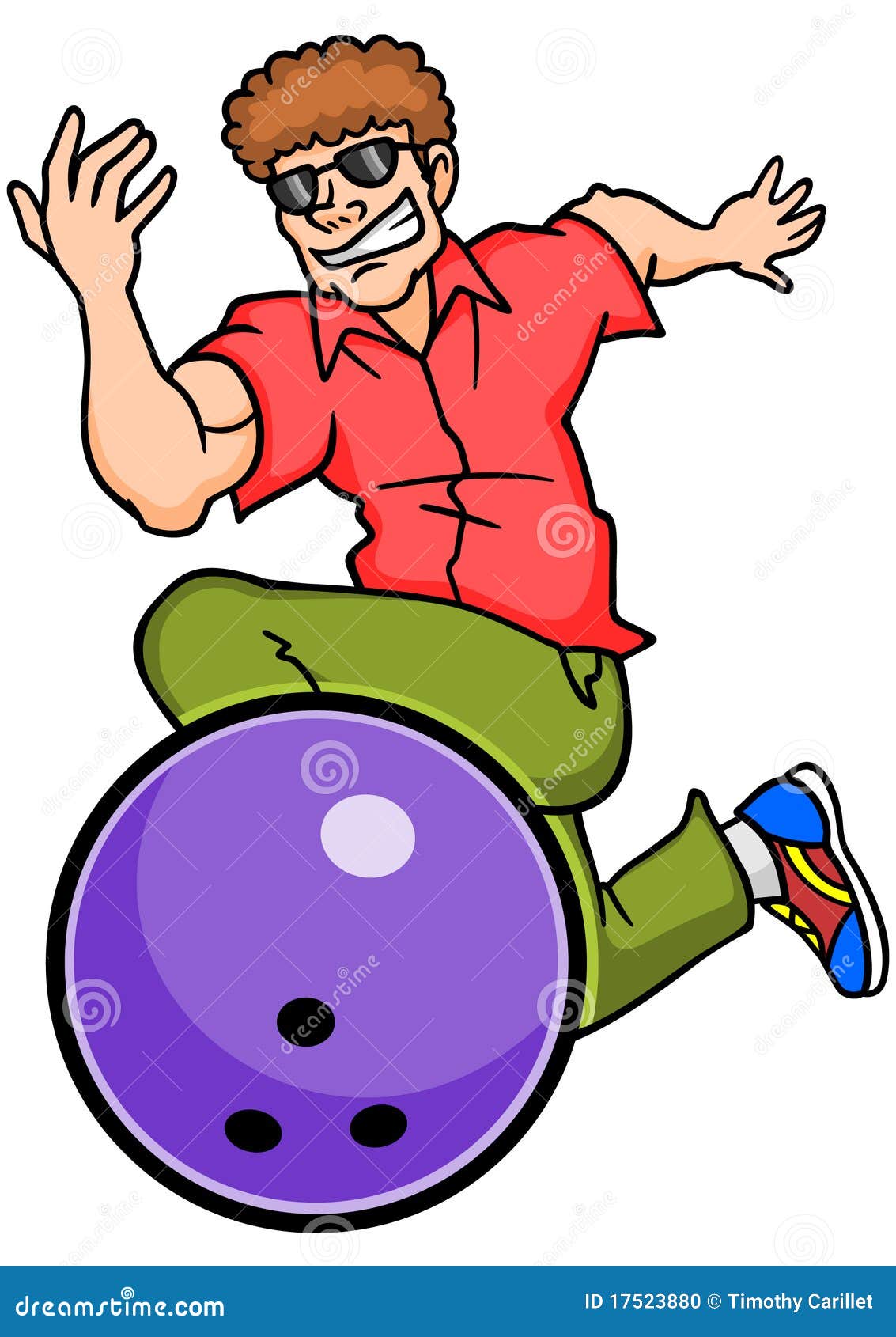 Bowling Guy stock vector. Illustration of bowling, leisure - 17523880