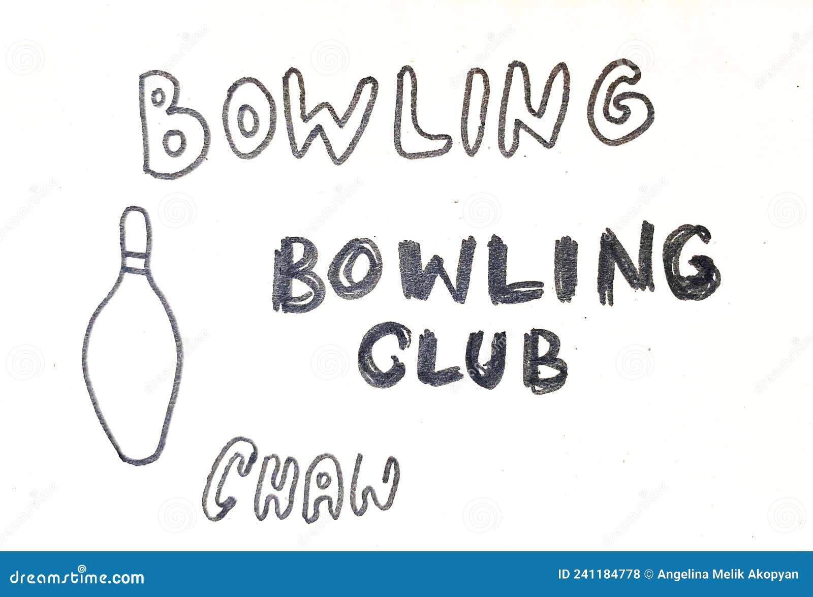 Bowling Hand Drawn Outline Doodle Icon Stock Illustration ...