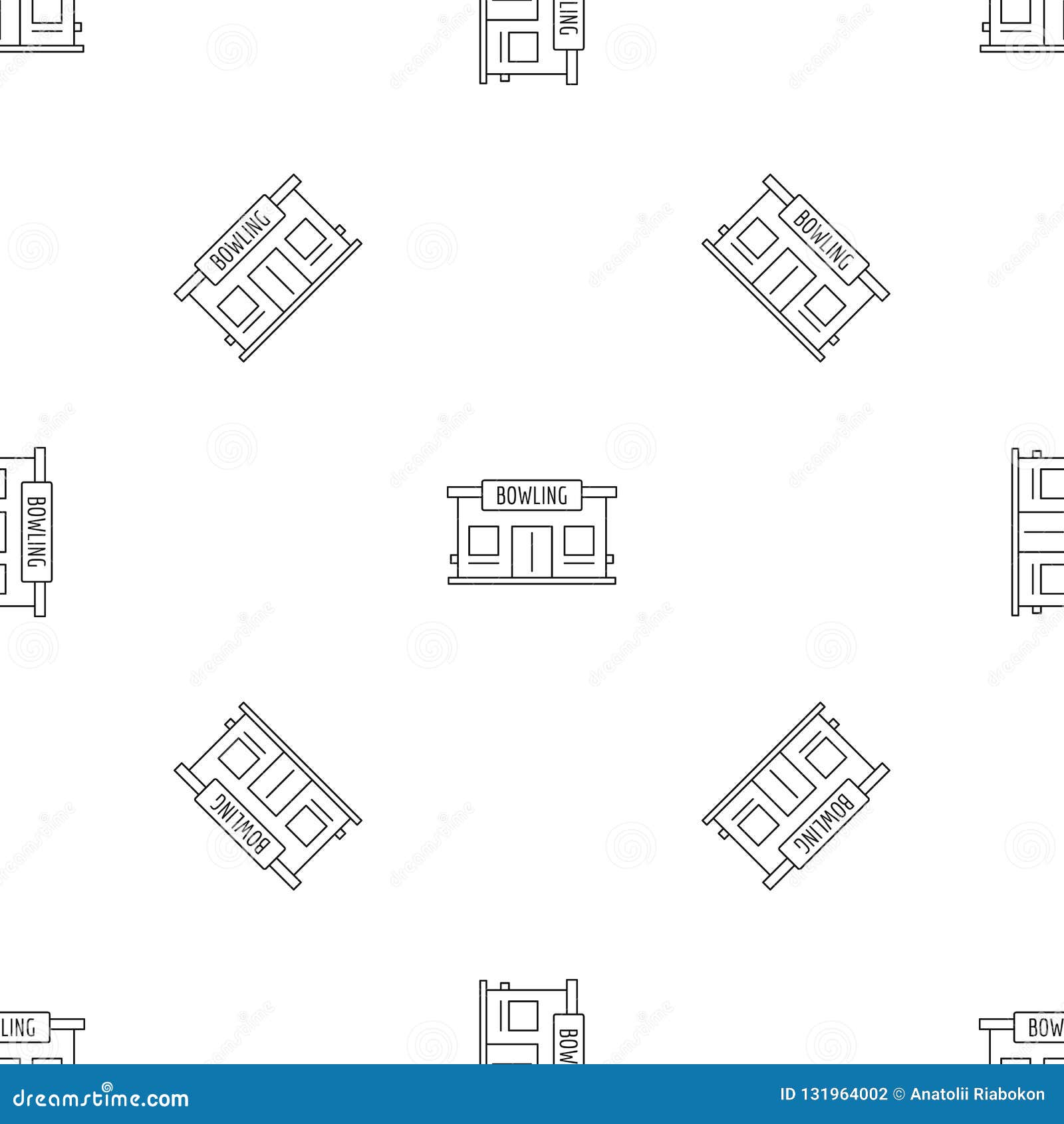 Bowling House Pattern Seamless Vector Stock Vector - Illustration of ...