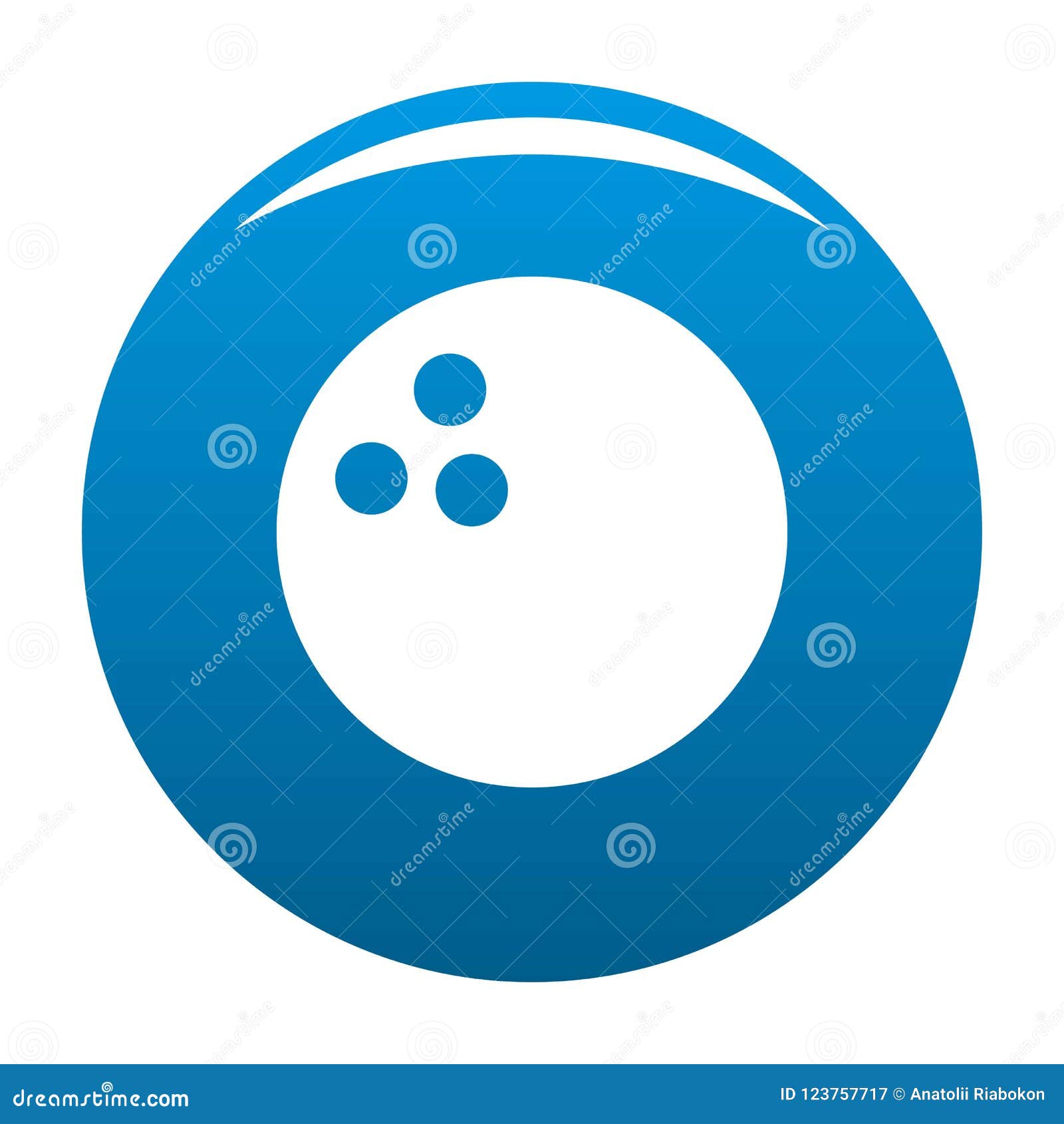 Bowling icon blue stock illustration. Illustration of concept - 123757717