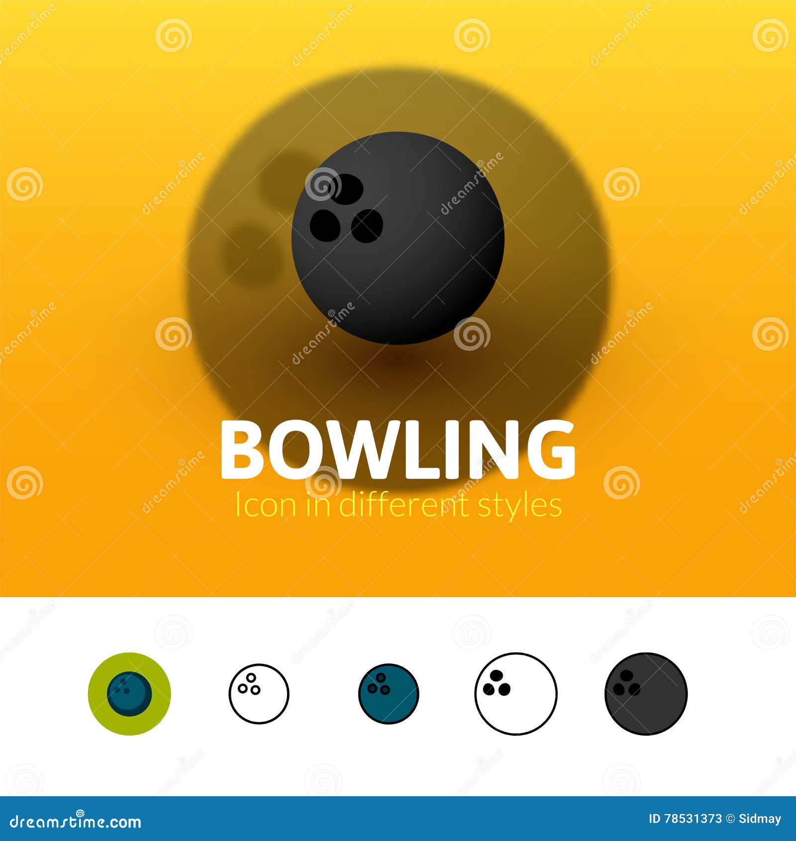 Bowling Icon in Different Style Stock Vector - Illustration of ...