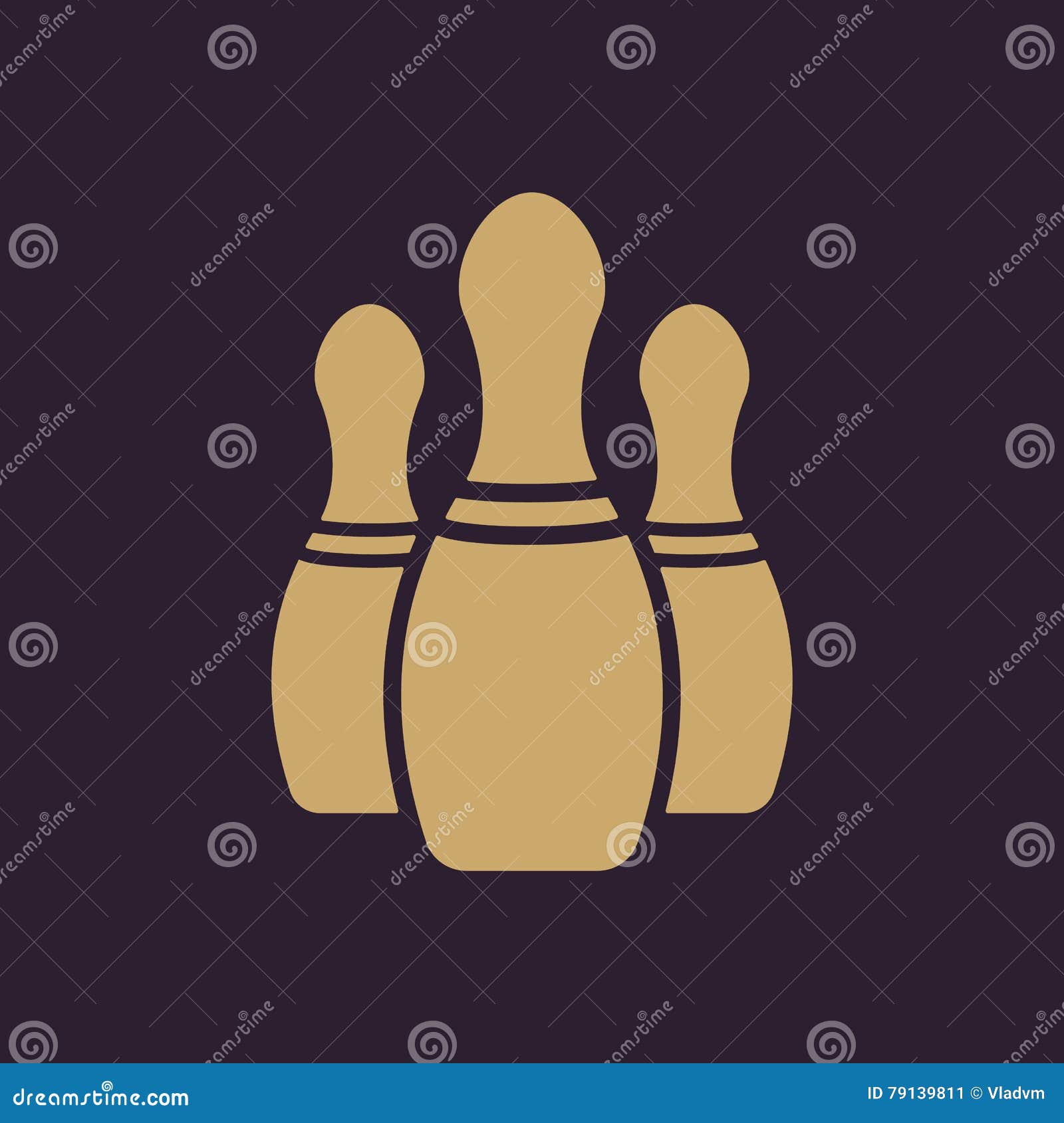 The Bowling Icon. Game Symbol Stock Vector - Illustration of graphic ...
