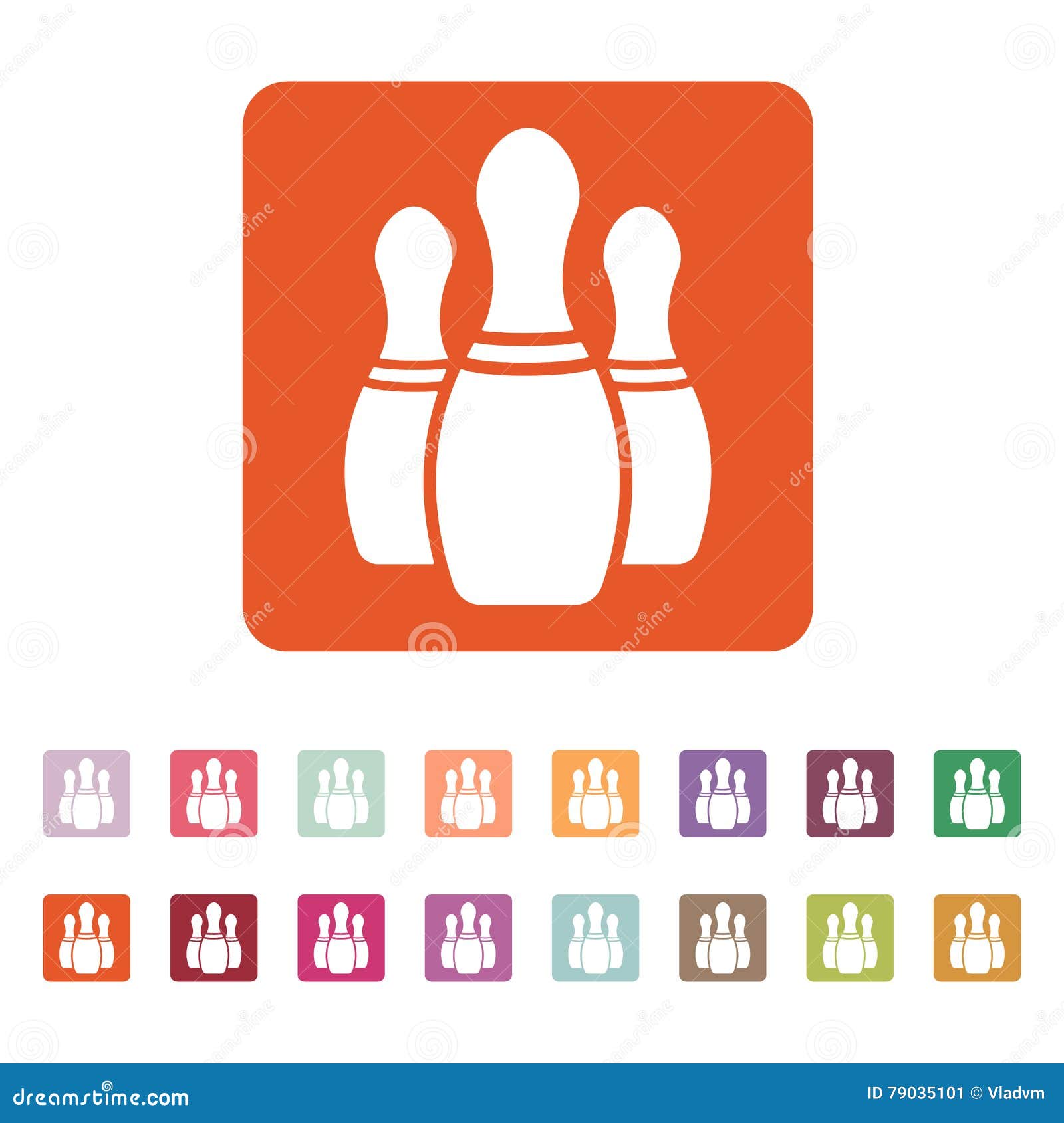 The Bowling Icon. Game Symbol Stock Illustration - Illustration of ...