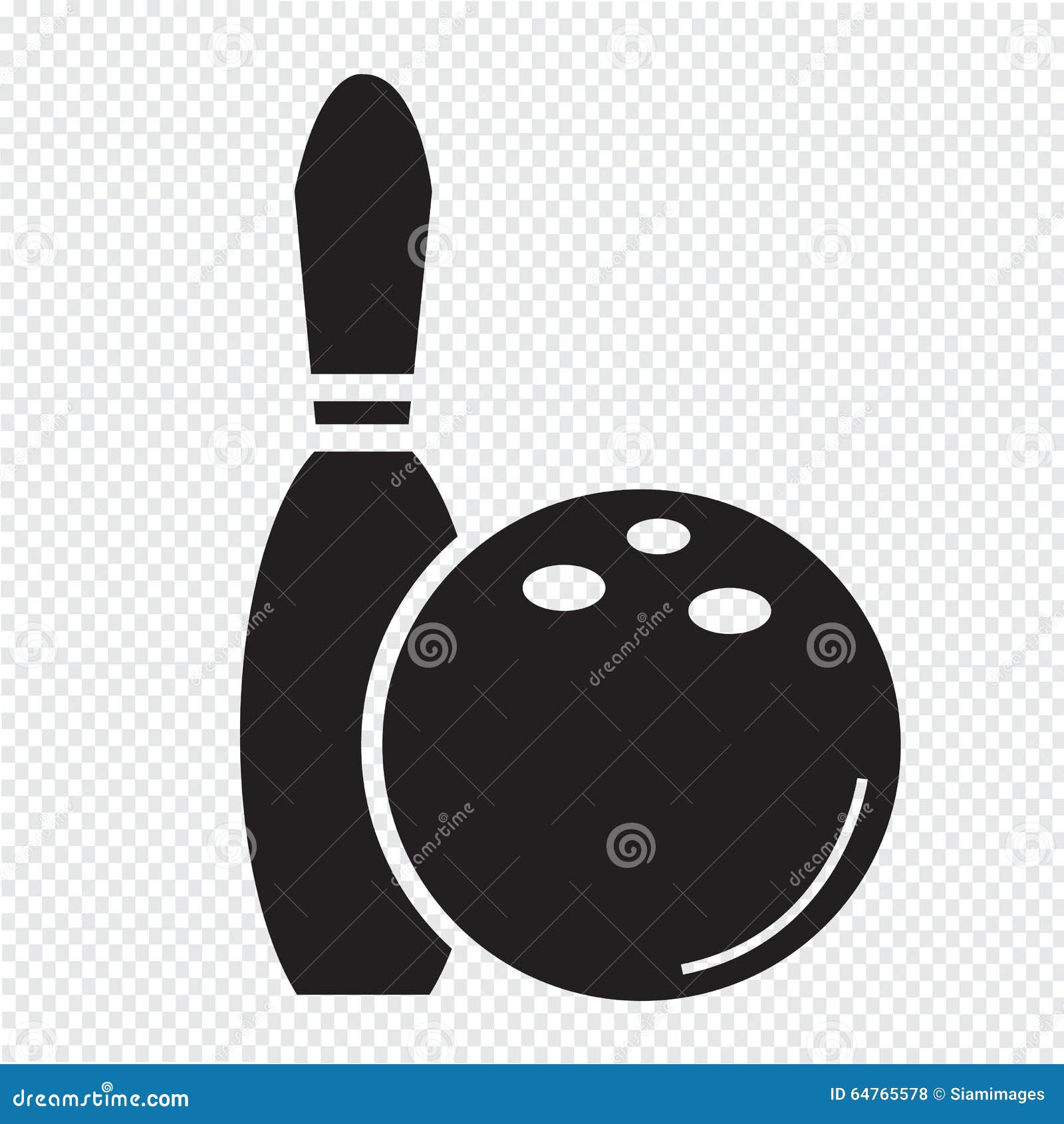 Bowling icon stock vector. Illustration of sign, retro - 64765578