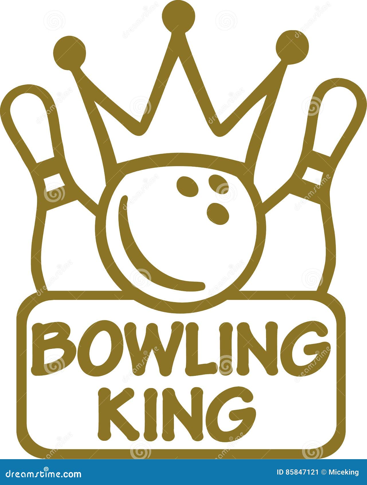 Bowling King stock vector. Illustration of game, strike - 85847121