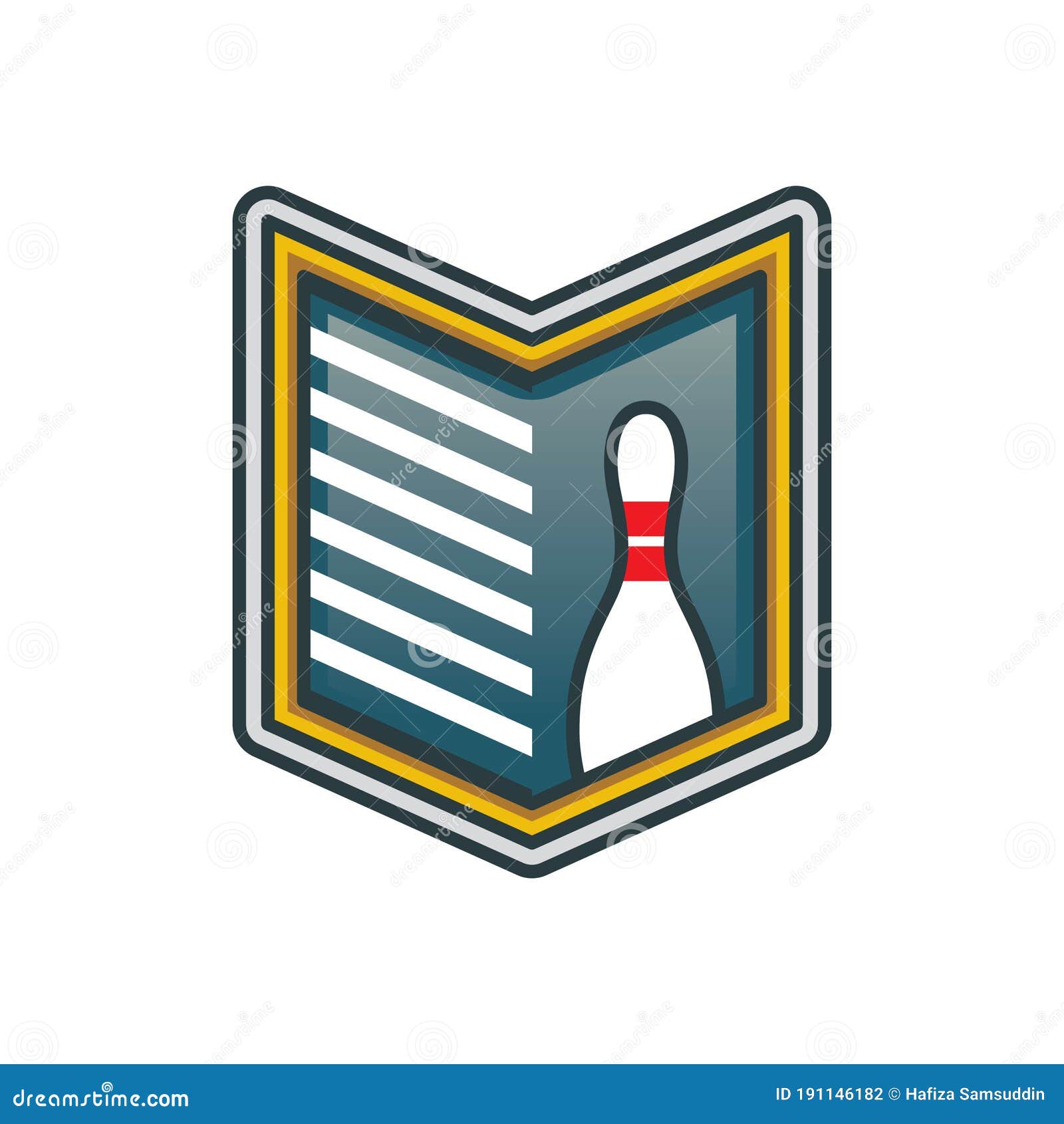 Bowling Label. Vector Illustration Decorative Design Stock Vector ...