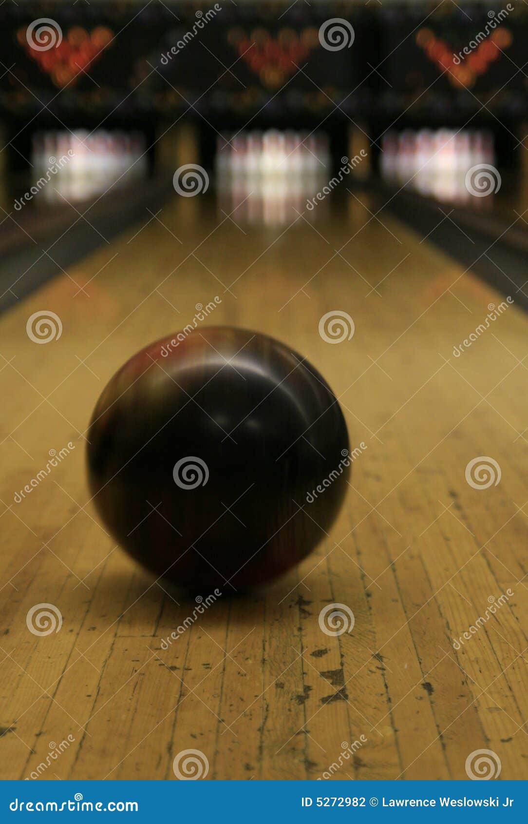 Bowling Lane - Ball in Motion 2 Stock Photo - Image of symmetry ...