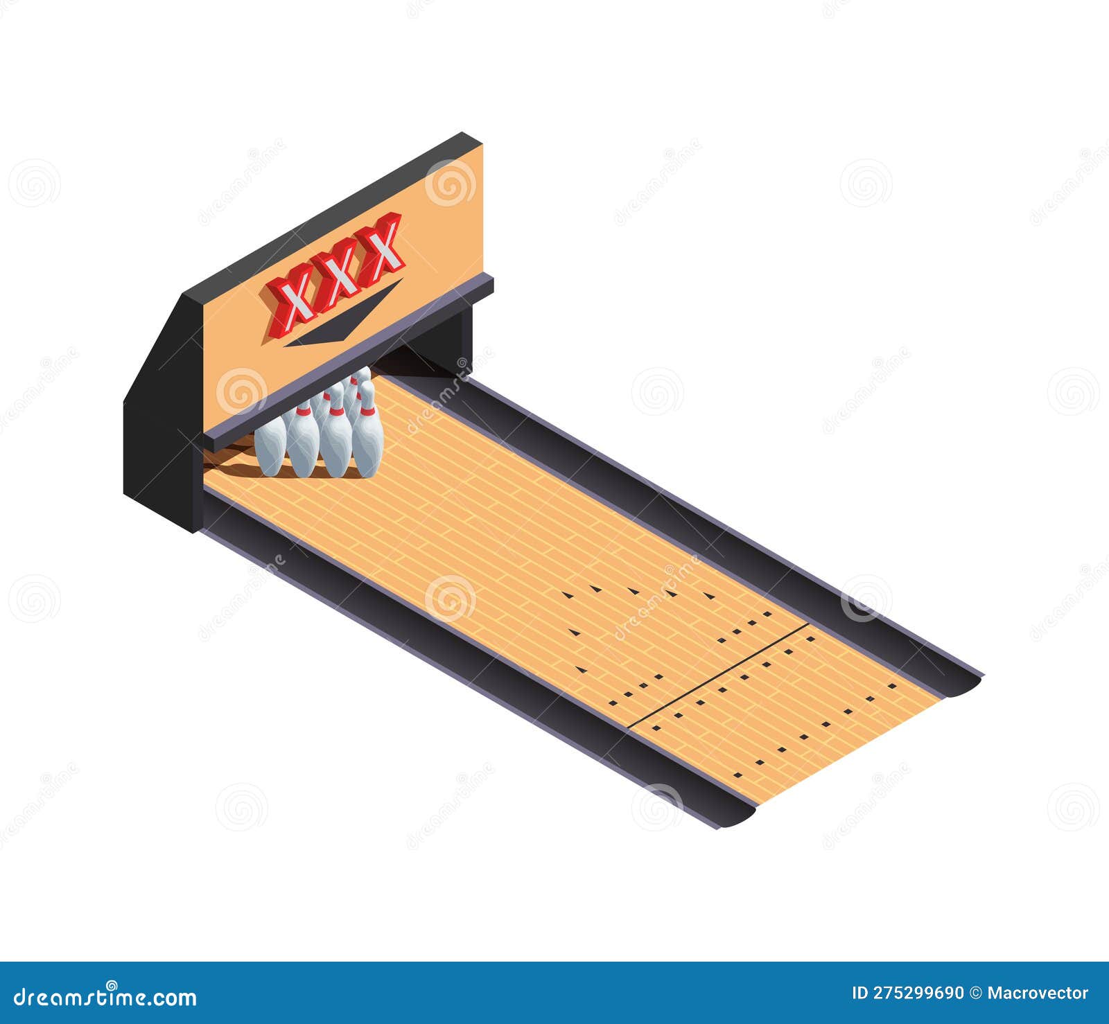 Bowling Lane Chart Cartoon Vector | CartoonDealer.com #15312975