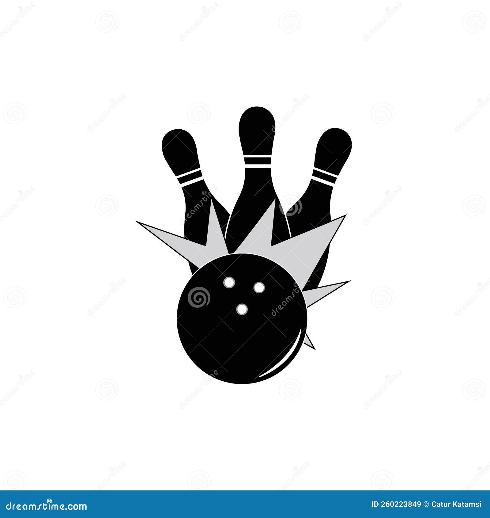 Bowling Logo Design Elements Stock Illustration - Illustration of game ...