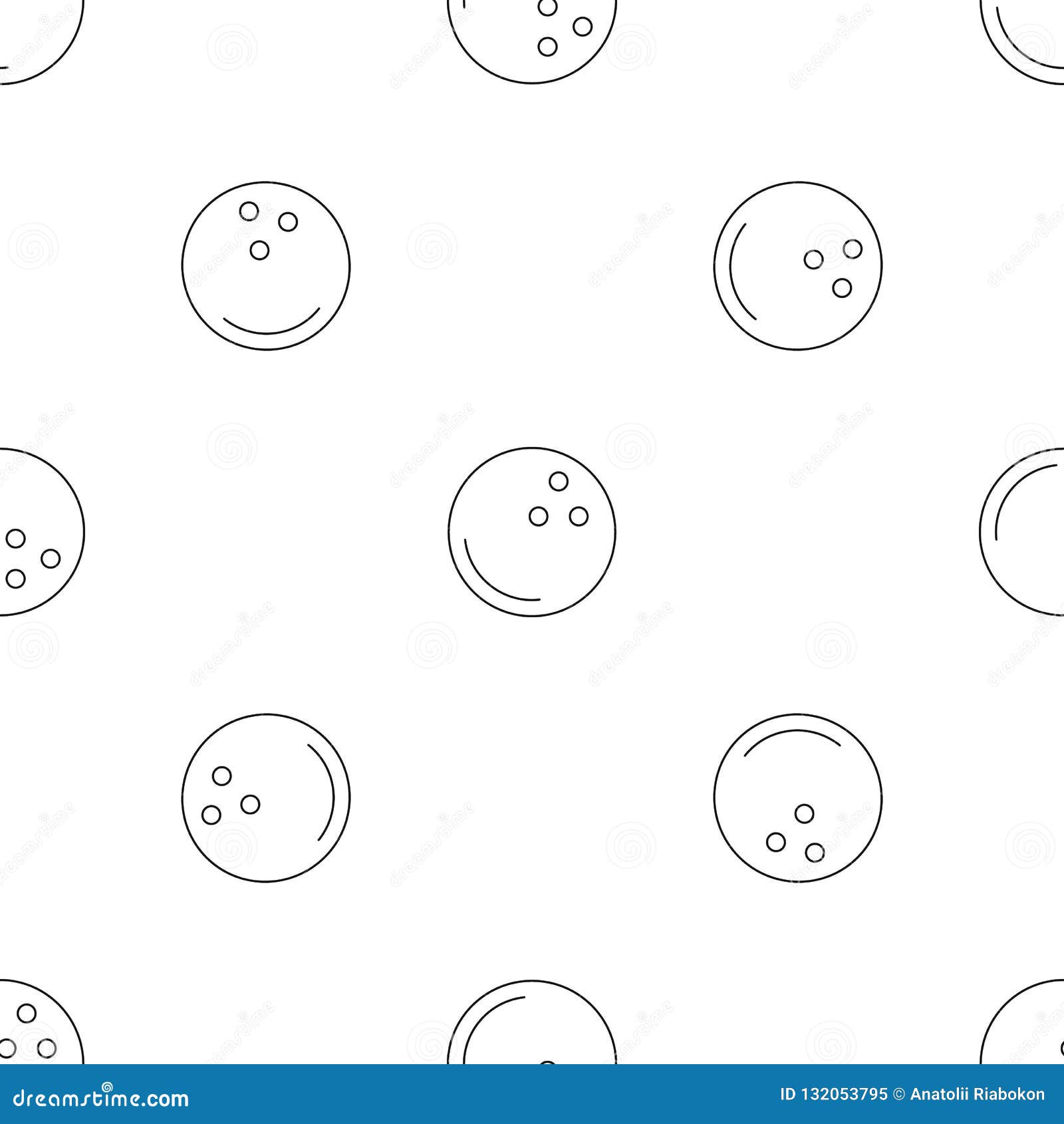 Bowling New Ball Pattern Seamless Vector Stock Vector - Illustration of ...