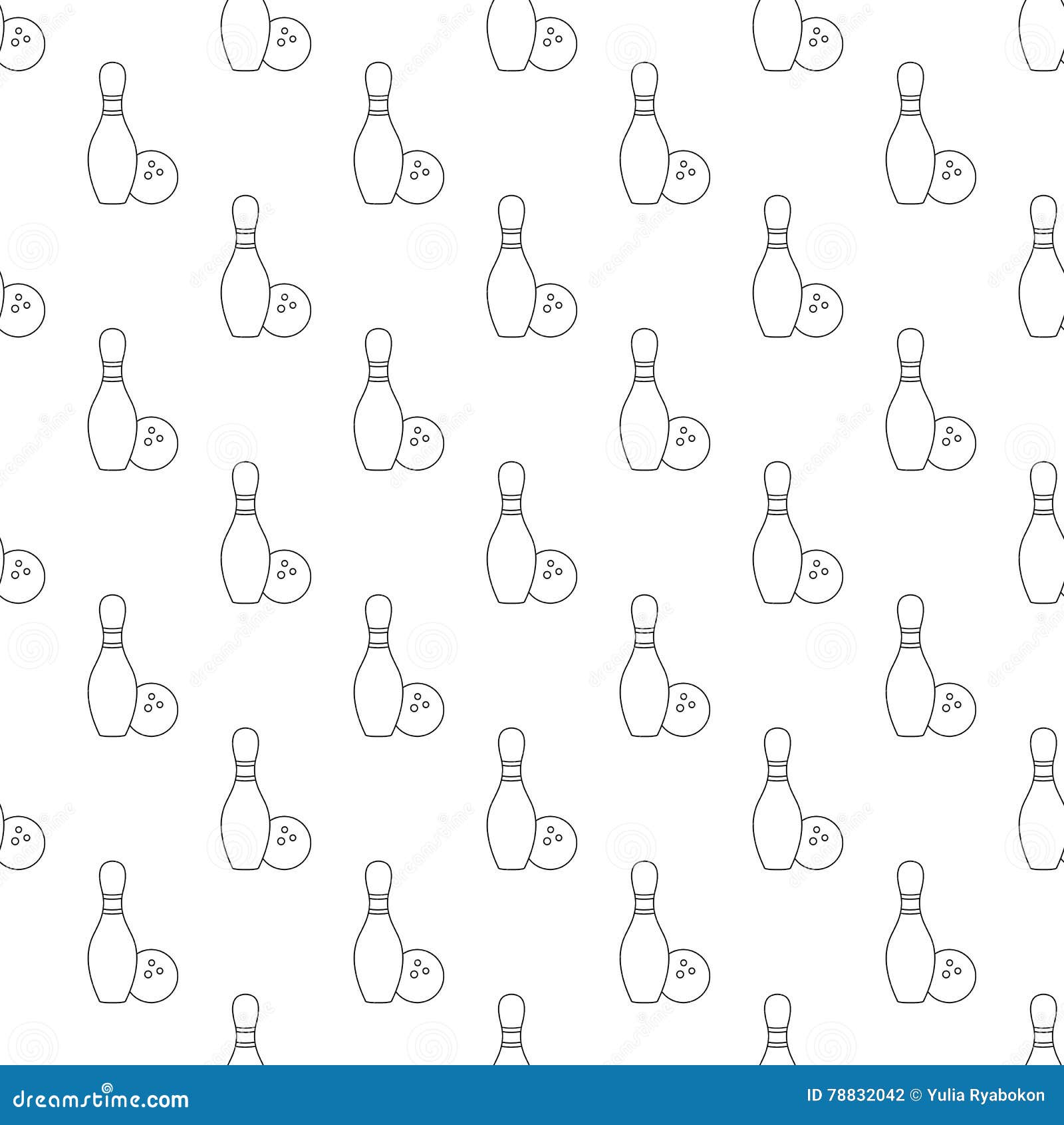 Bowling pattern seamless stock vector. Illustration of duckpin - 78832042