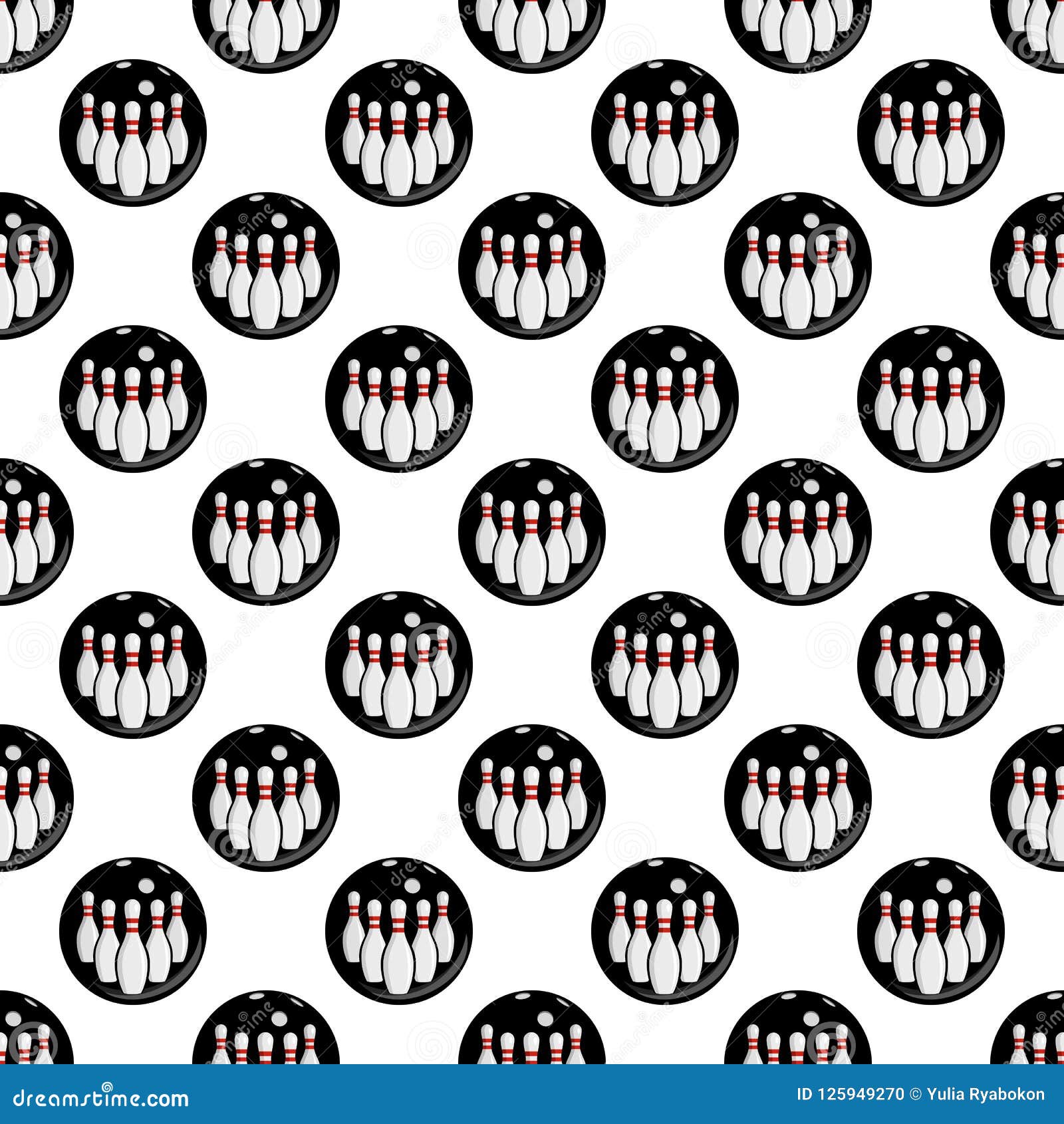 Bowling pattern seamless stock illustration. Illustration of leisure ...